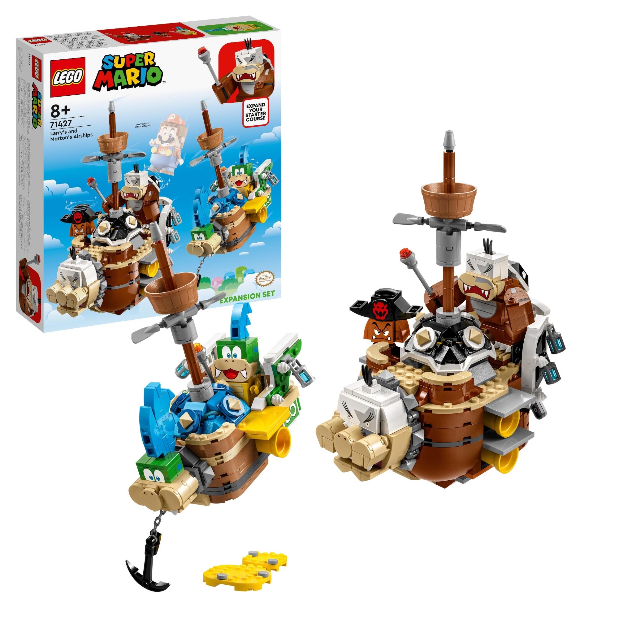 LEGO Super Mario Larry's and Morton’s Airships Expansion Set 71427 ...