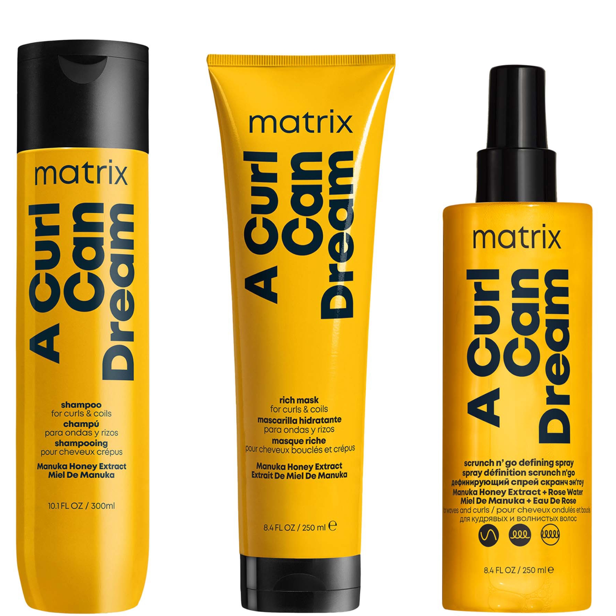 Matrix A Curl Can Dream Shampoo Hair Mask and Scrunch 'N' Go Defining ...