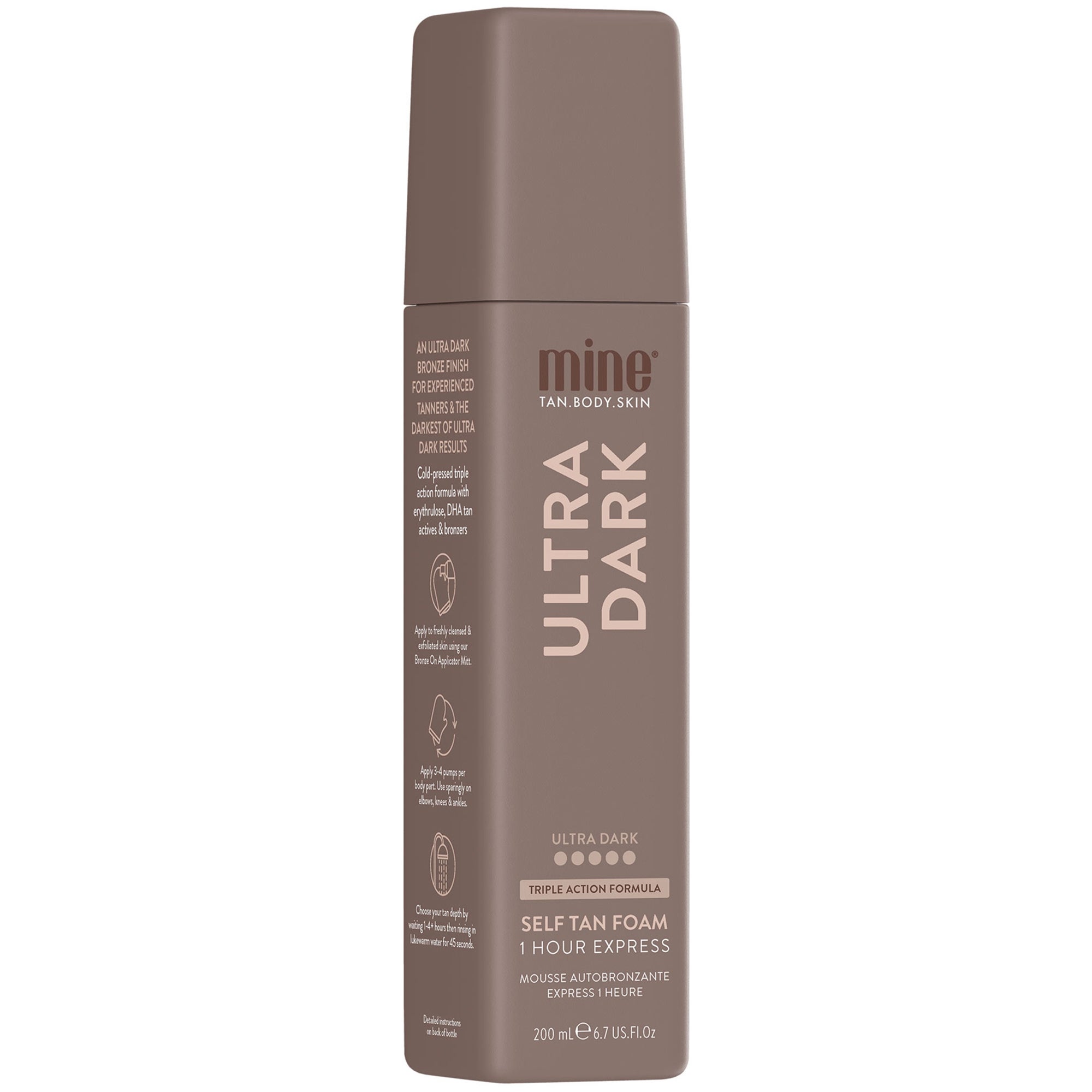 MineTan Ultra Dark Self Tan Mousse 200ml | LOOKFANTASTIC