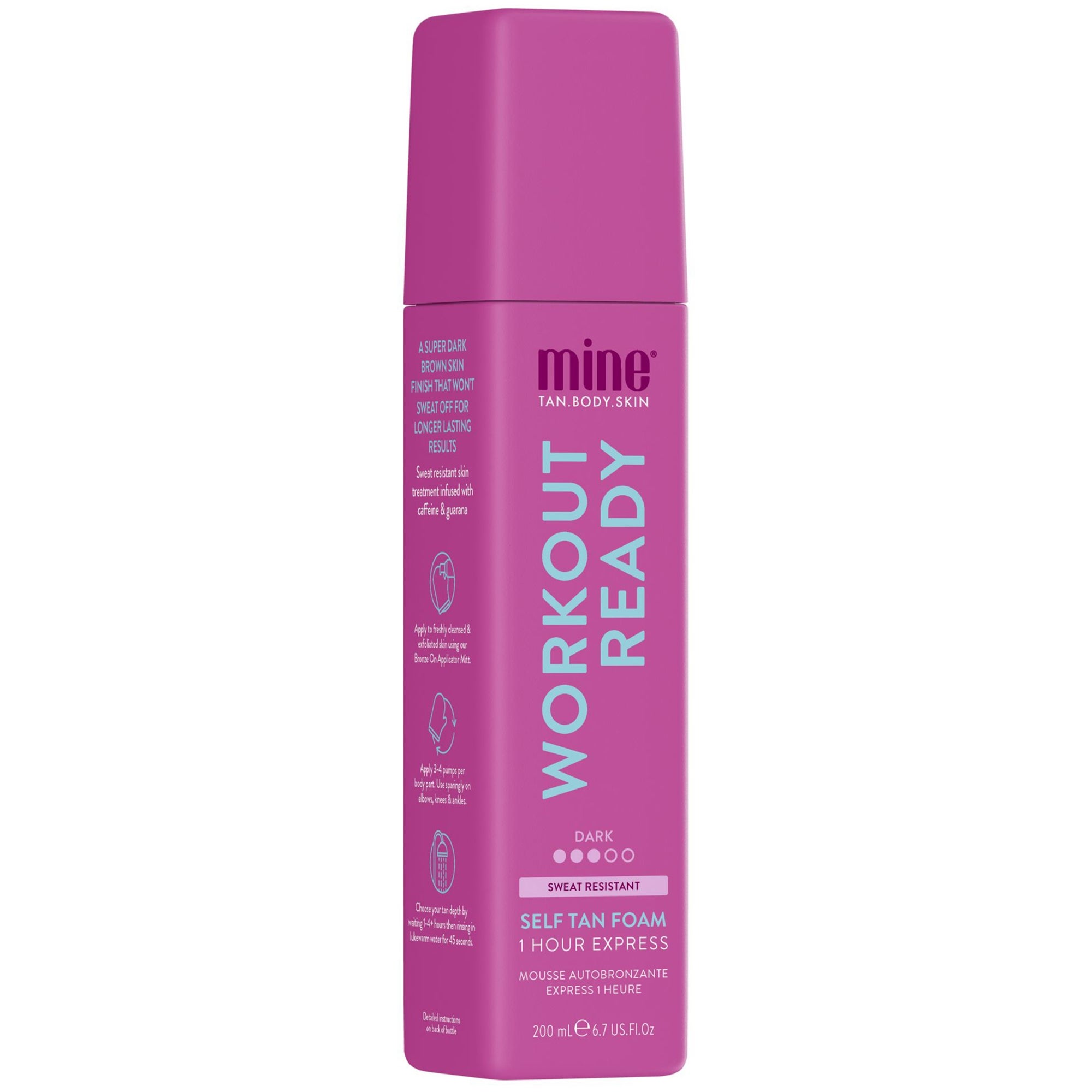 Minetan Workout Ready Self Tan Foam 200ml | LOOKFANTASTIC