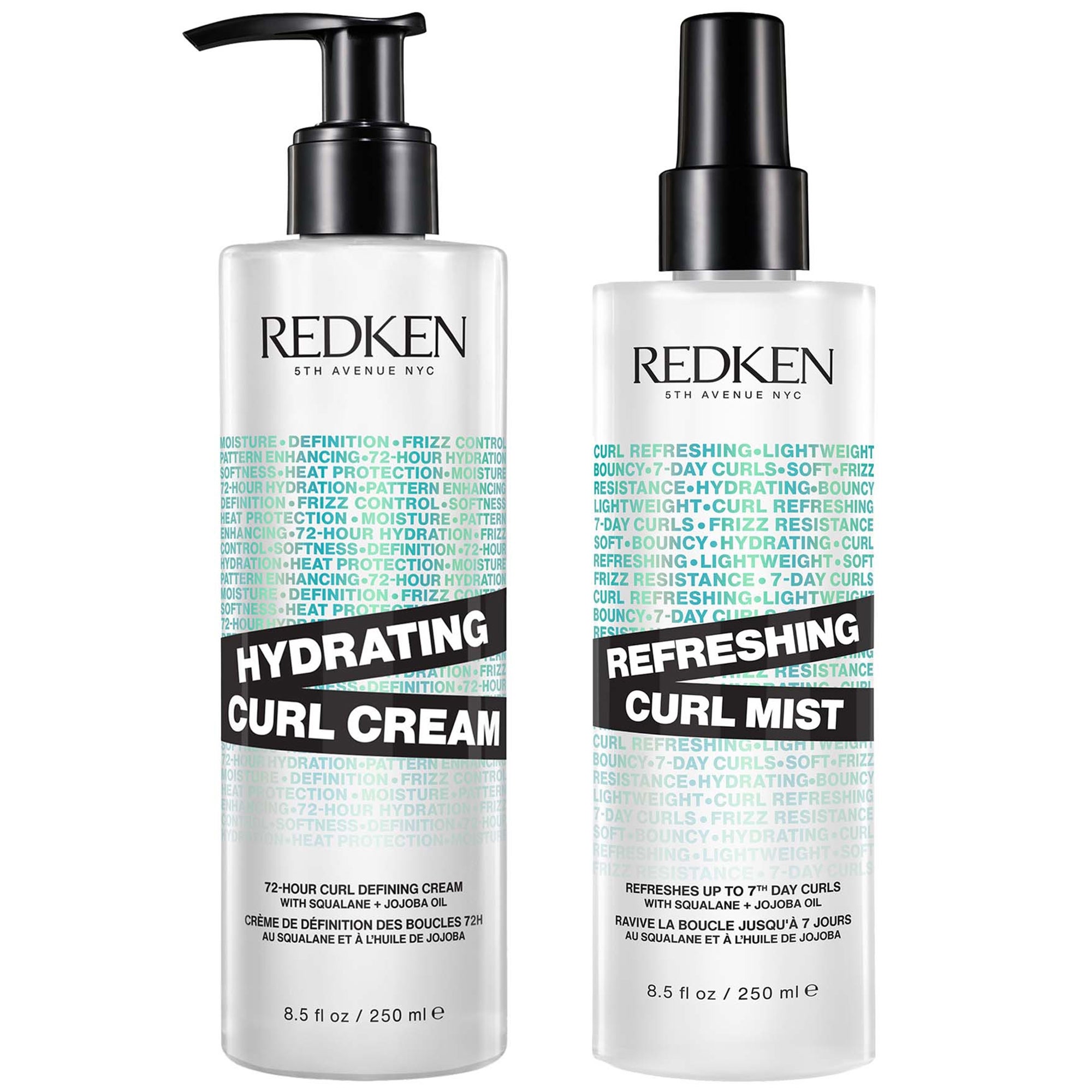 Redken Hydrating Curl Defining Cream and Refreshing Curl Hair Mist ...