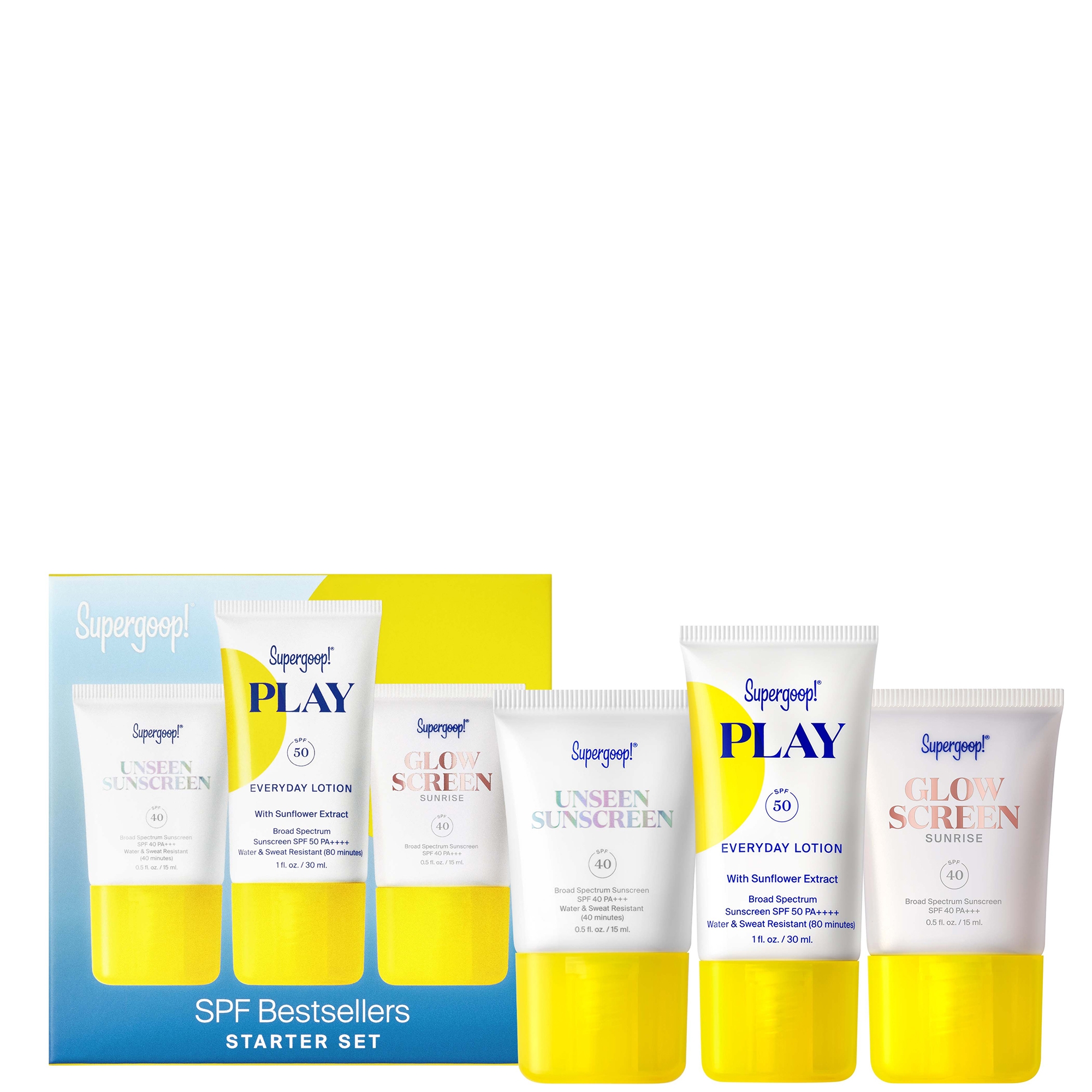 Supergoop! SPF Bestsellers Starter Set | Dermstore