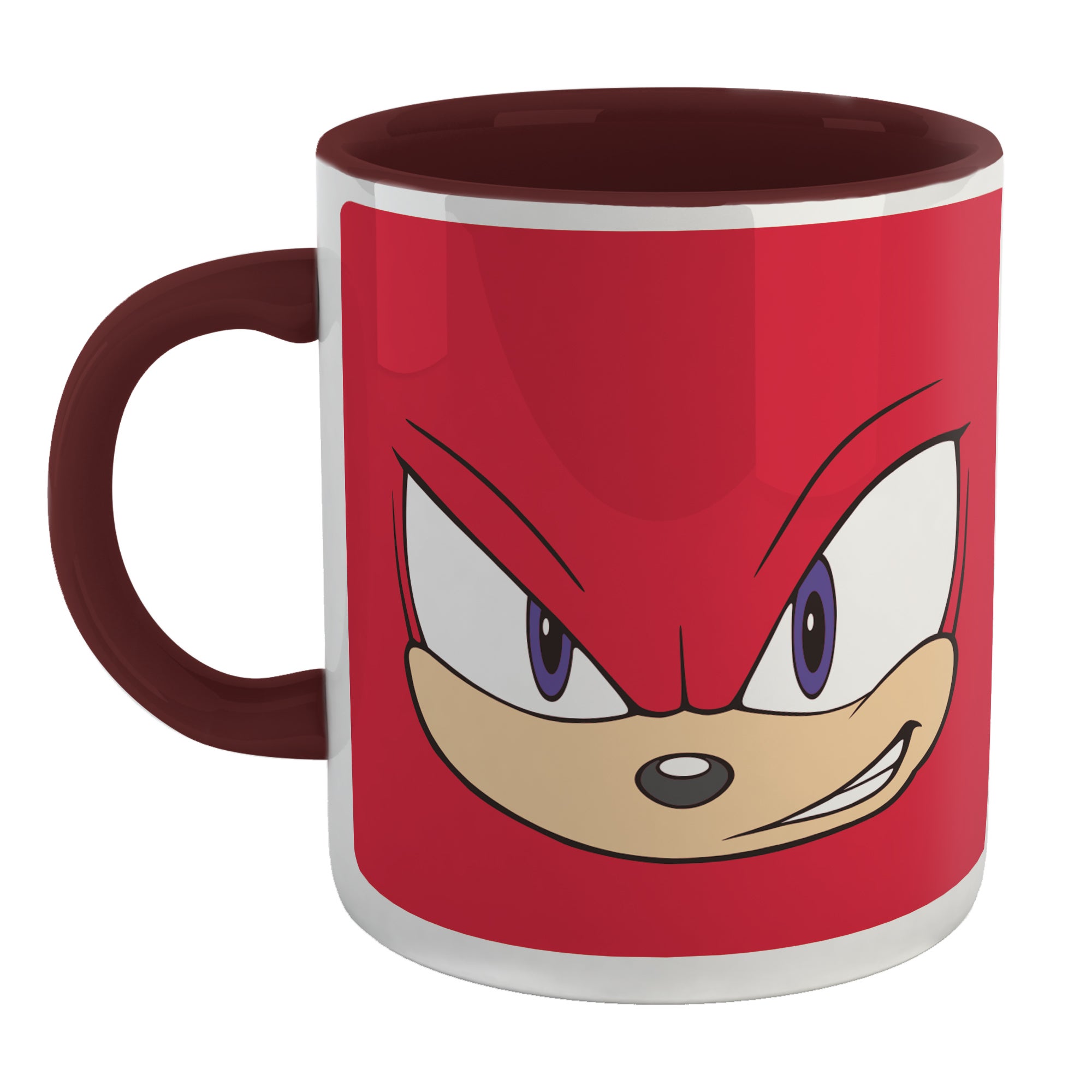 Sonic The Hedgehog Knuckles Face Mug - Burgundy | Zavvi UK
