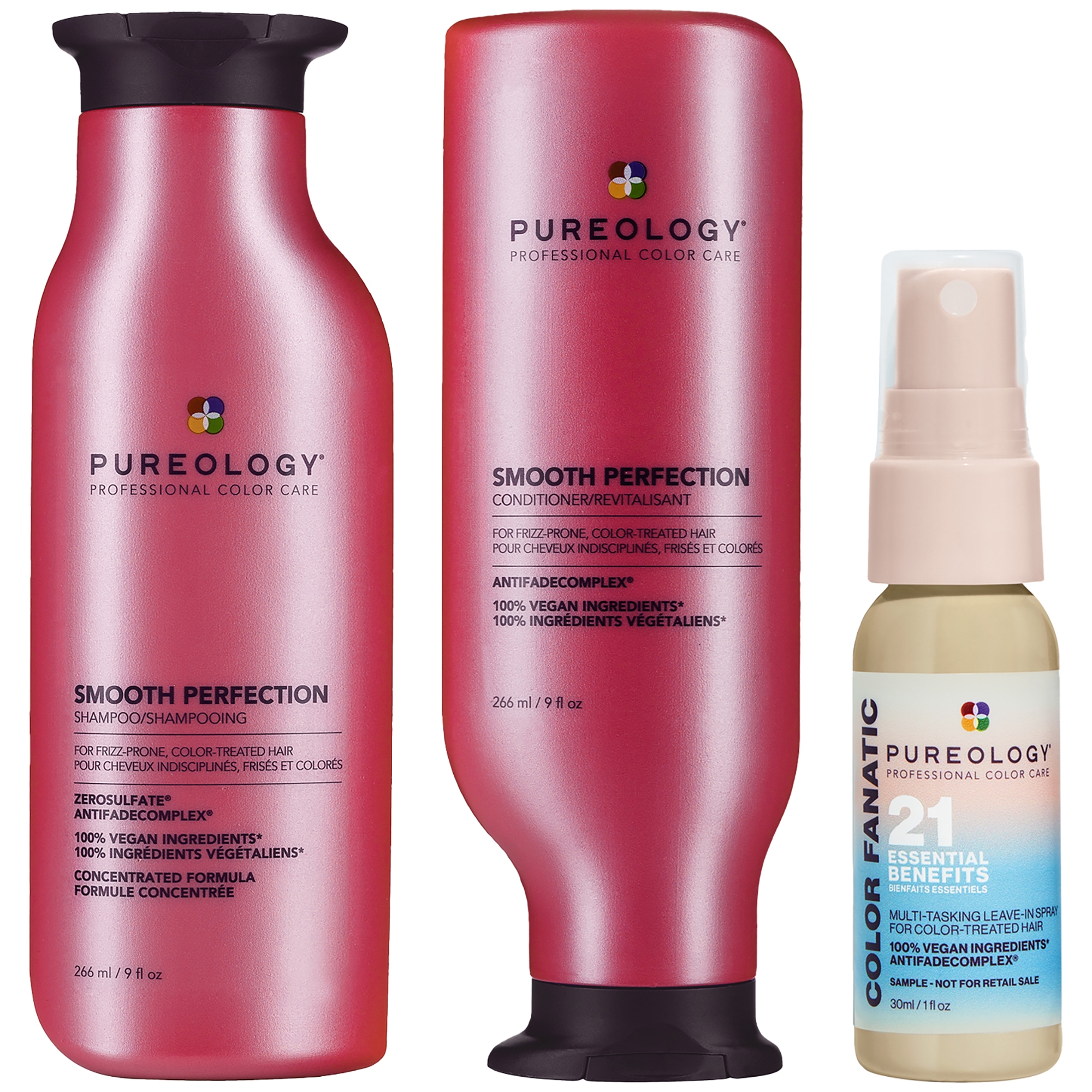 Pureology Smooth Perfection Shampoo and Conditioner with Color Fanatic ...