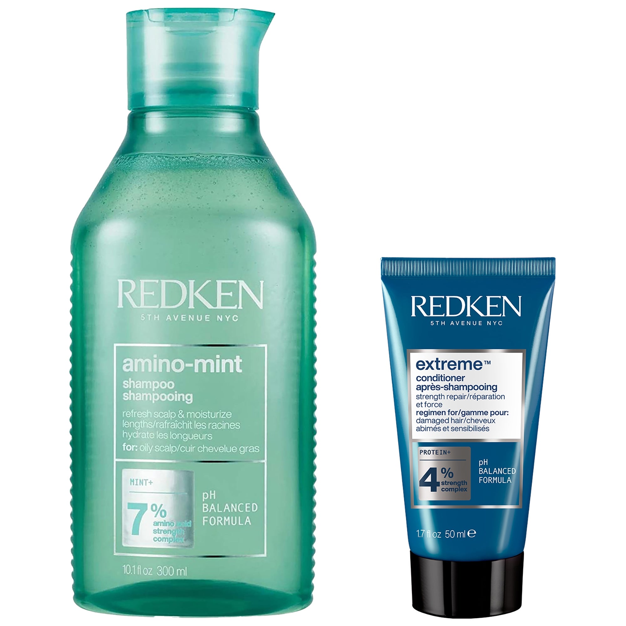 Redken Amino Mint Scalp Cleansing for Greasy Hair Shampoo and Extreme ...