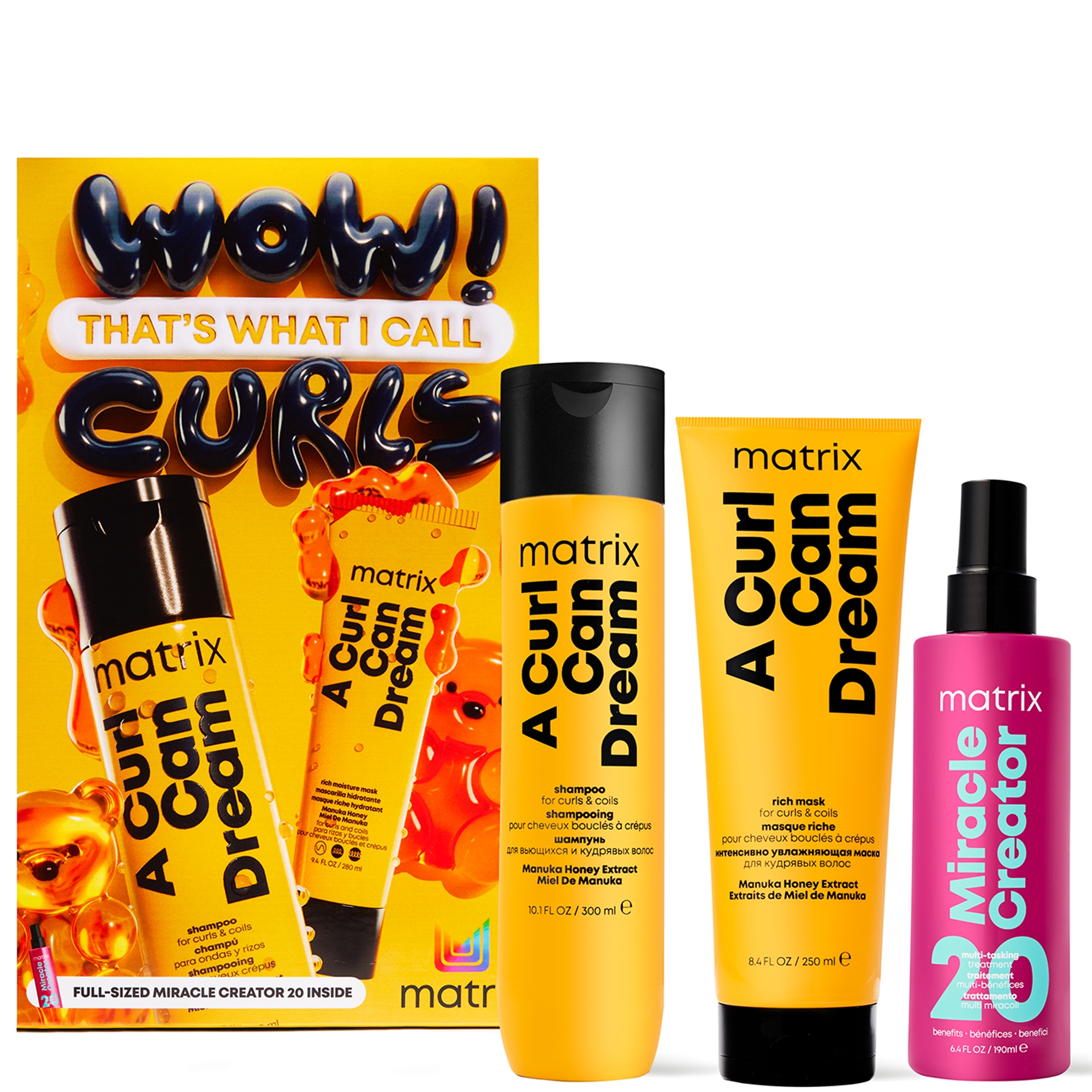 Matrix A Curl Can Dream Shampoo, Hair Mask and Miracle Creator Haircare ...