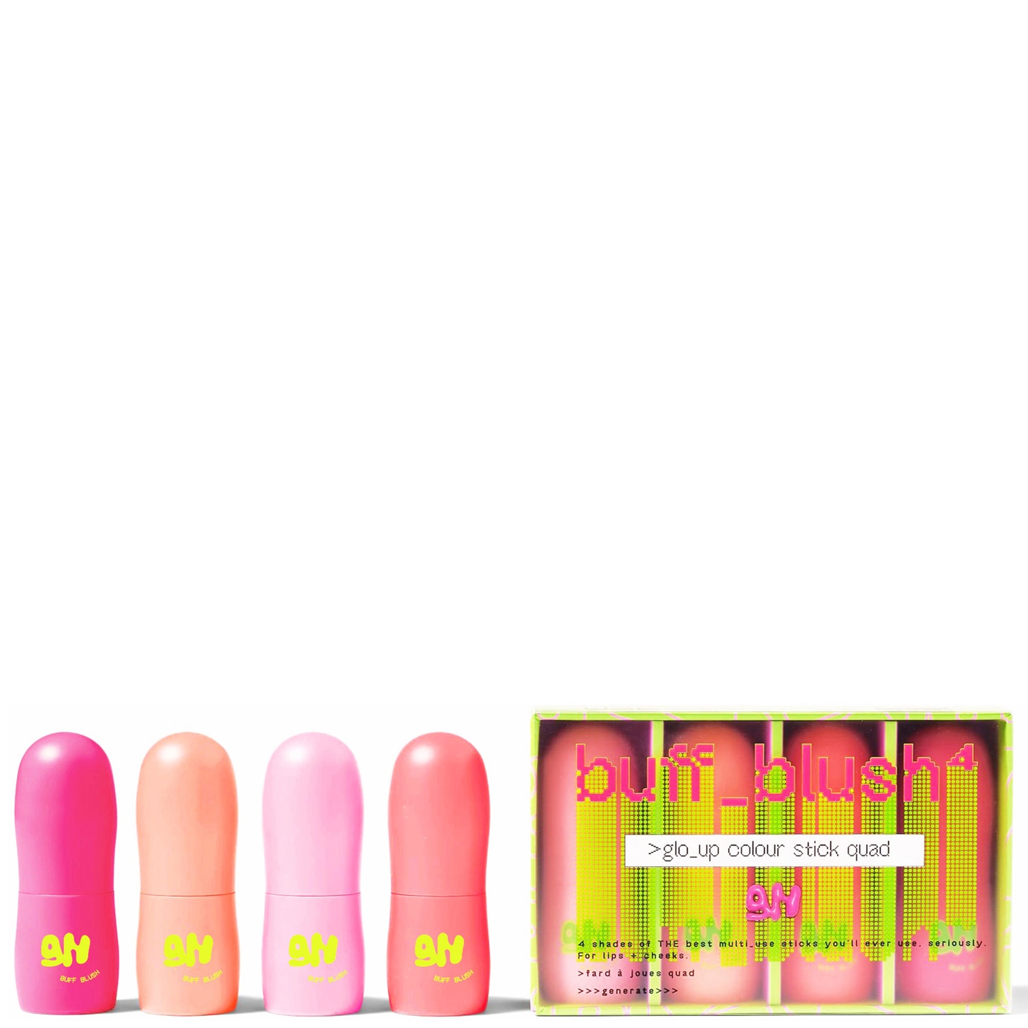 Glow Hub Buff Blush Quad (Worth £48) | LOOKFANTASTIC