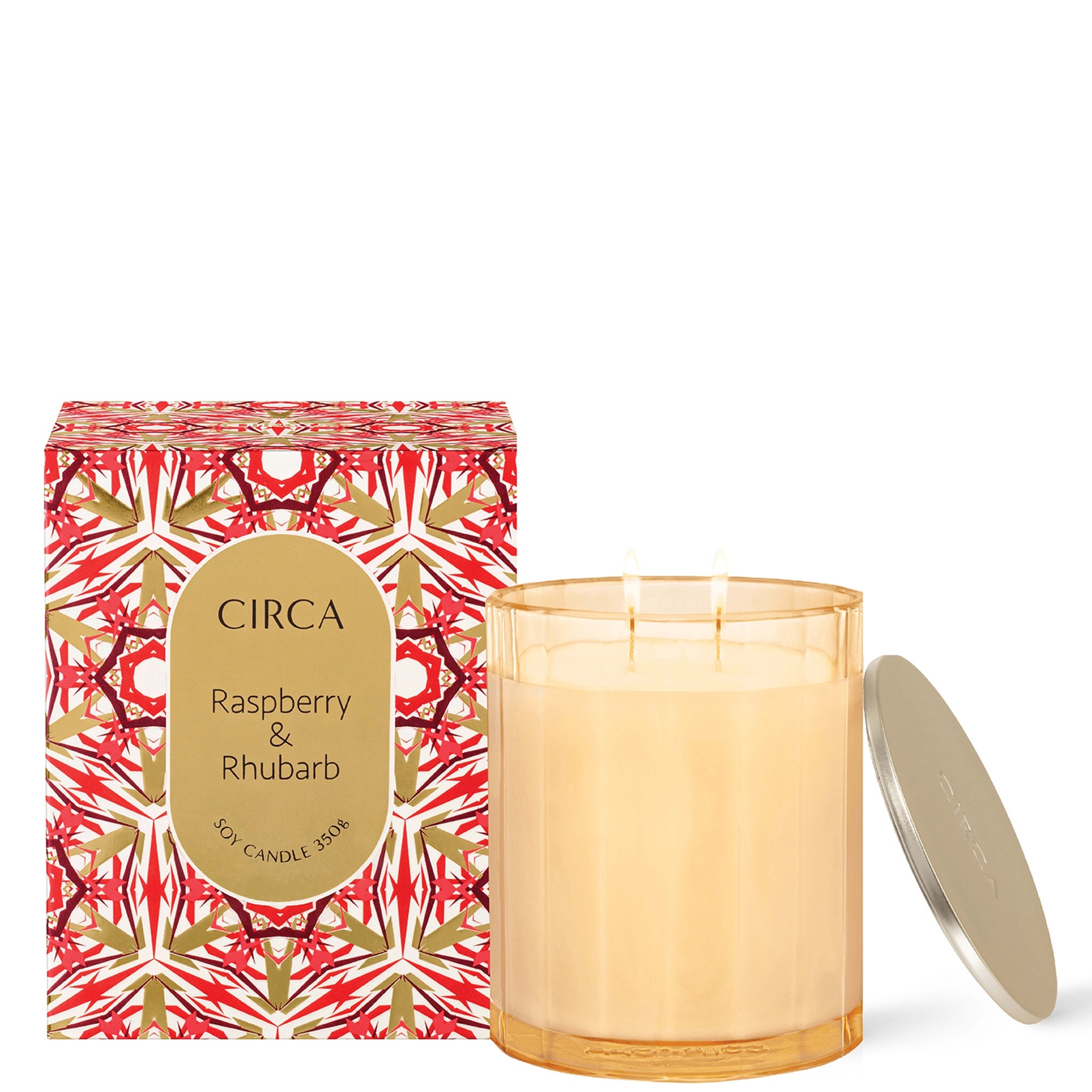 CIRCA Christmas Candle - Raspberry & Rhubarb 350g | LOOKFANTASTIC