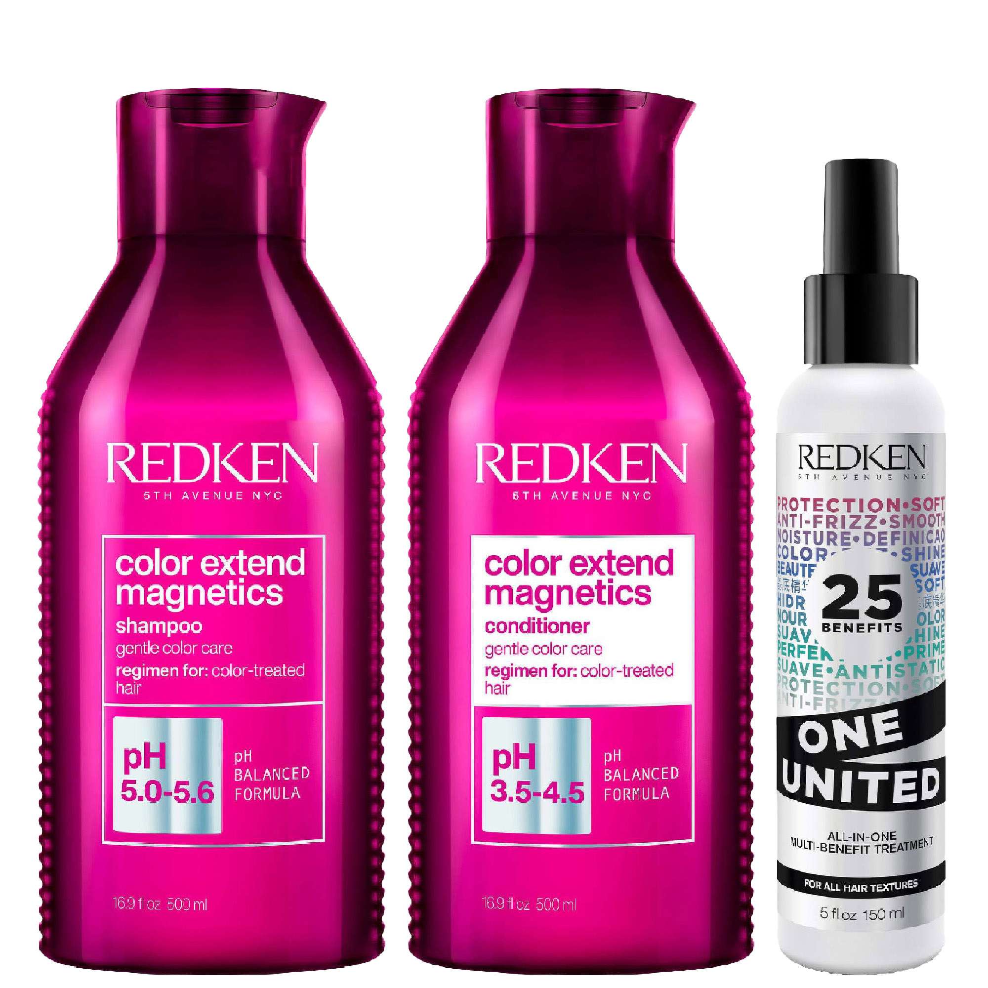 Redken Trio: Color Extend Magnetics Shampoo 500ml, Conditioner 500ml ...