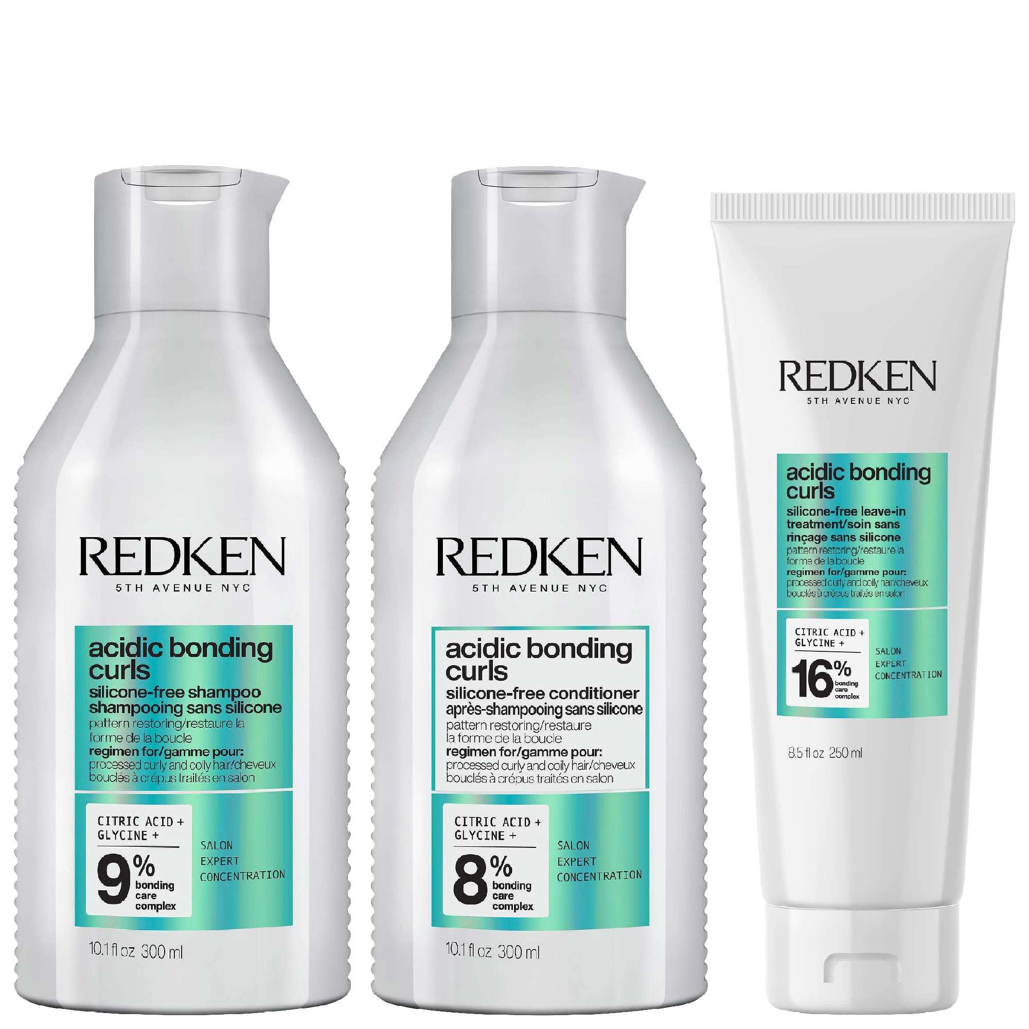 Redken Trio: Acidic Bonding Curls Shampoo 300ml, Conditioner 300ml ...