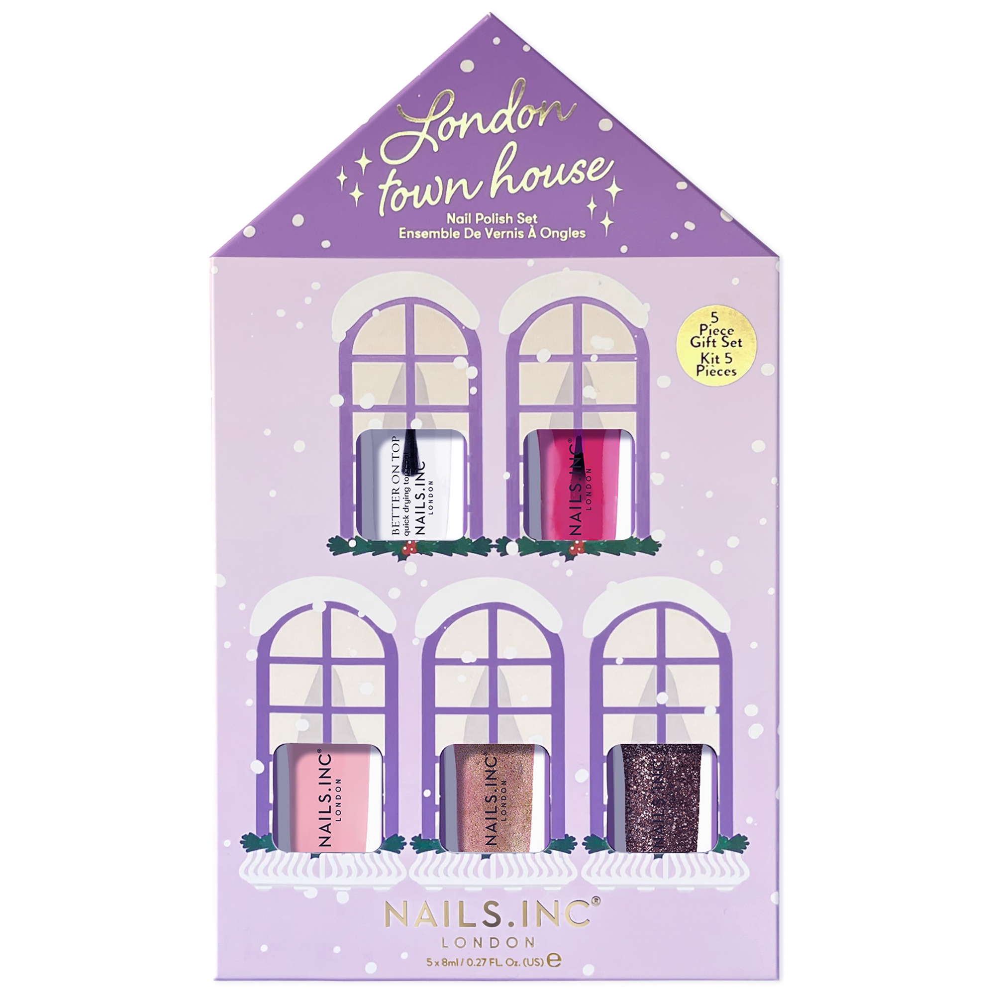 nails inc. London Town House 5-Piece Nail Polish Gift Set | LOOKFANTASTIC