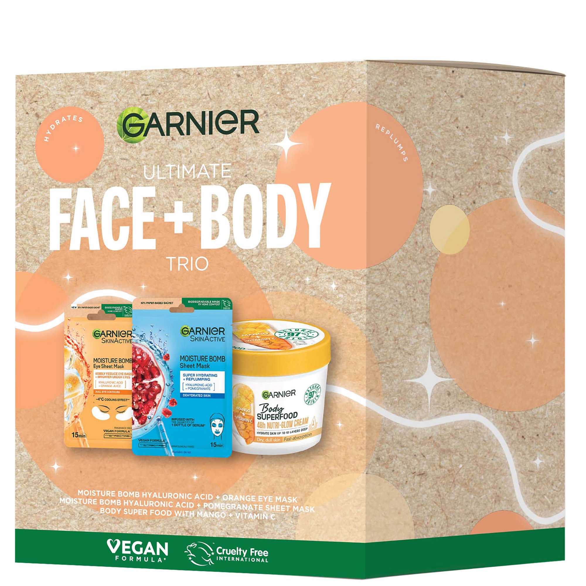 Garnier Ultimate Face and Body Trio Giftset | LOOKFANTASTIC
