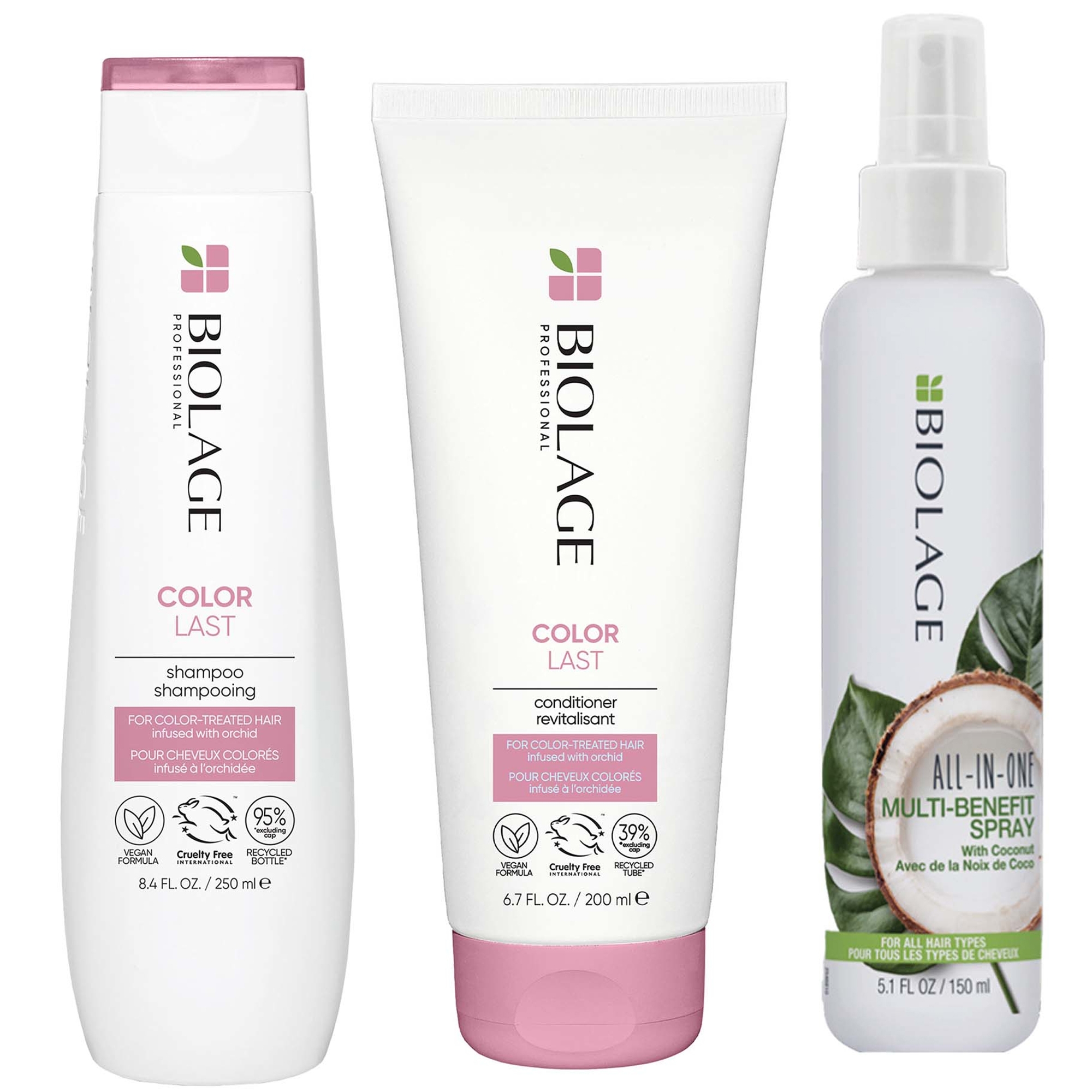 Biolage Color Last Shampoo and Conditioner and All-in-One Coconut ...