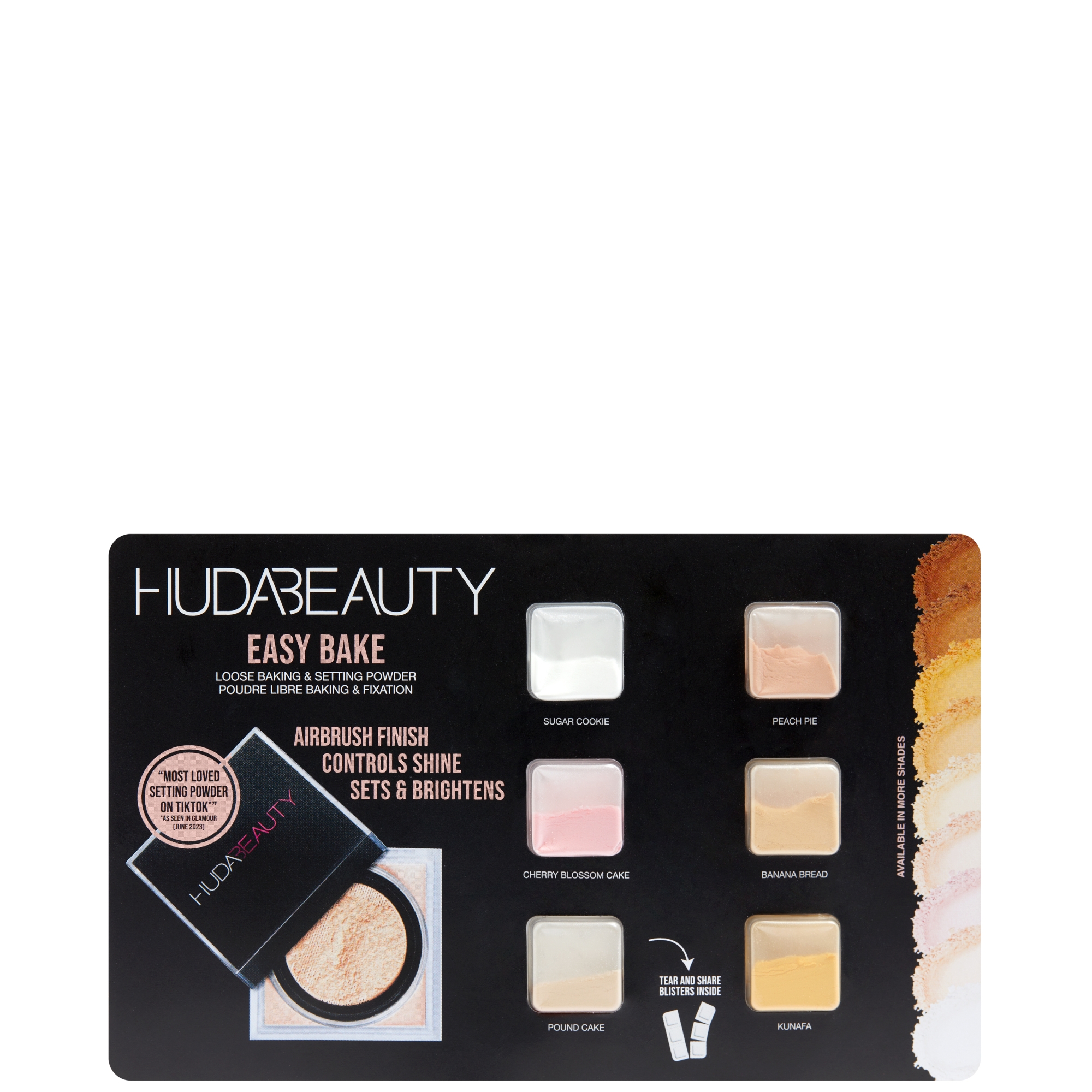 Huda Beauty Easy Bake Loose Powder Blister 6 x 0.15g | Cult Beauty