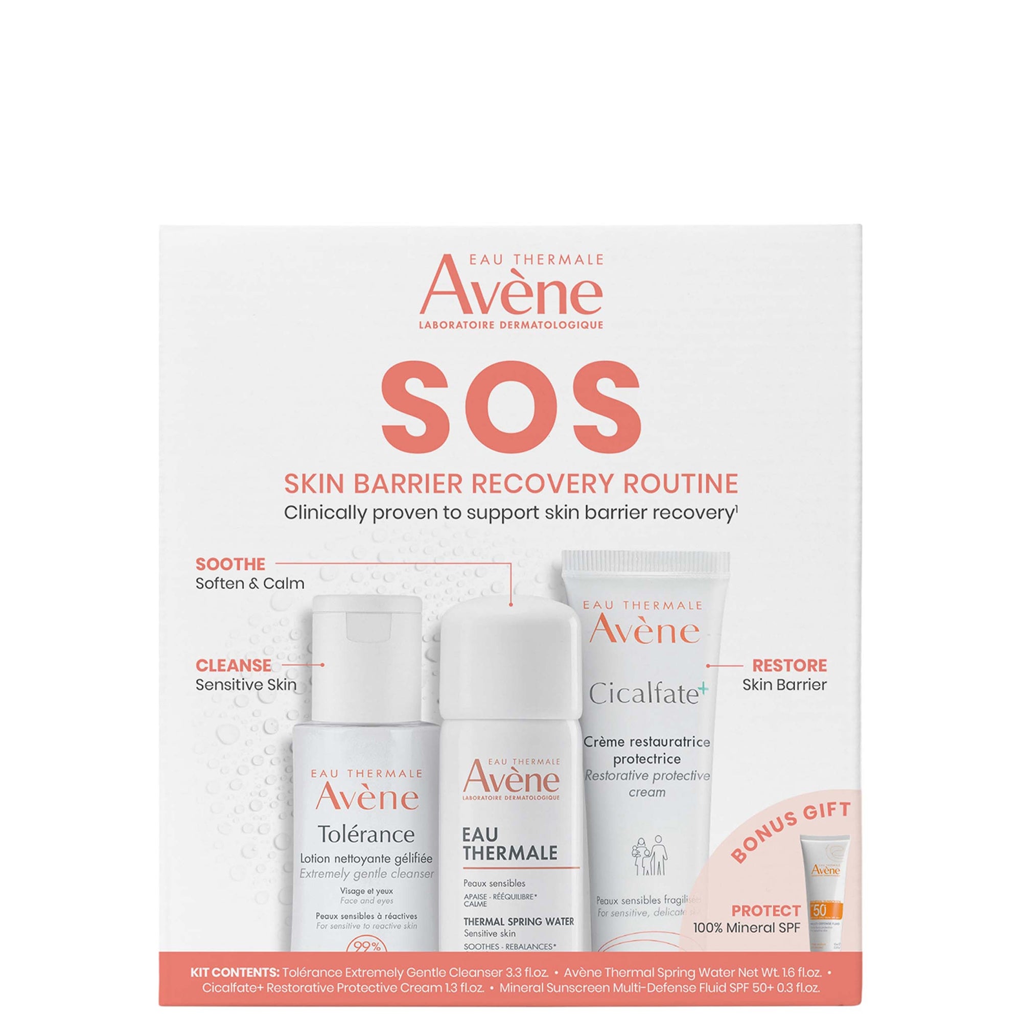 Avène SOS Skin Barrier Recovery Routine 192ml | Dermstore