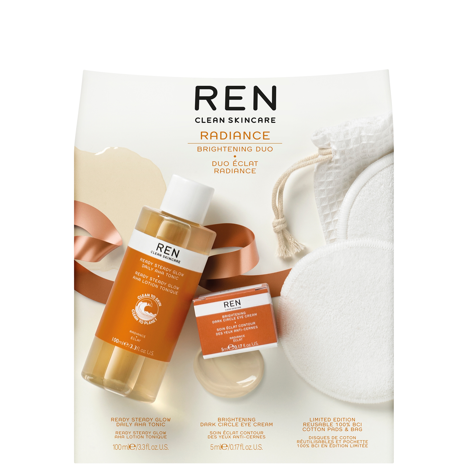 REN Clean Skincare Radiance Brightening Duo (Worth £33) | LOOKFANTASTIC