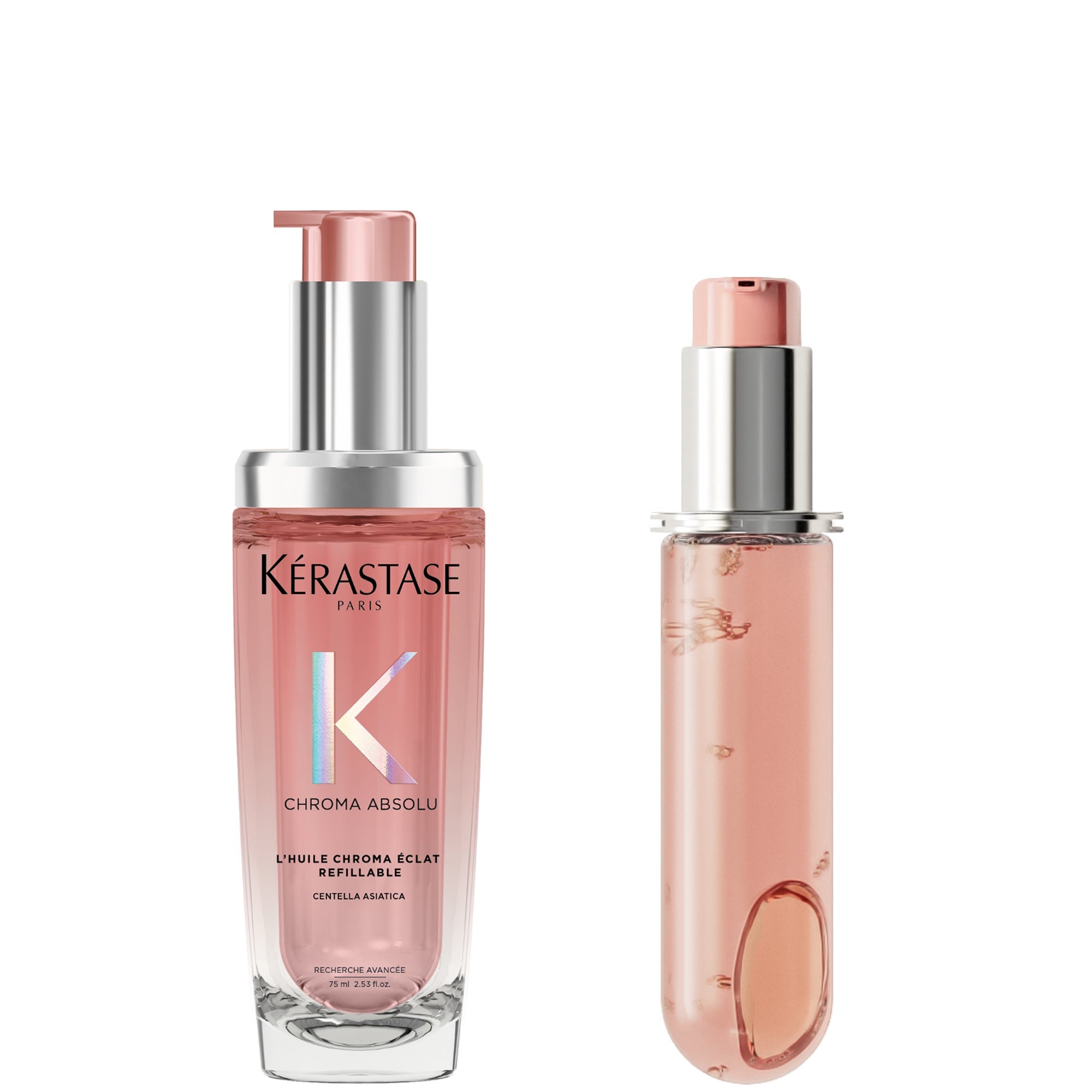Kérastase Chroma Absolu Refillable Hair Oil and Refill Capsule Duo for ...