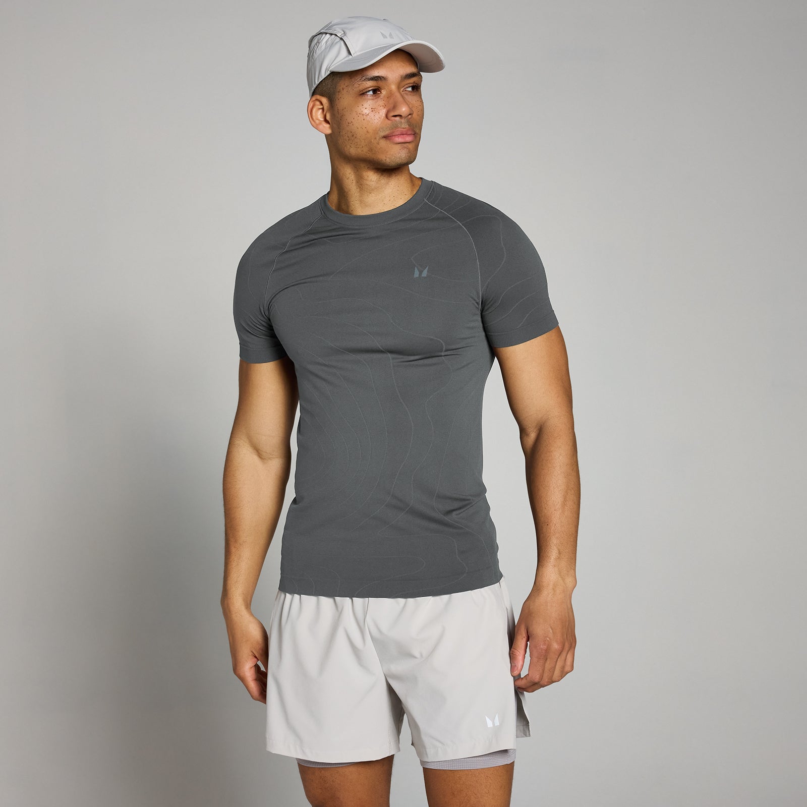 T-shirt sem Costuras Velocity Muscle Fit da MP para Homem - Cromado ...
