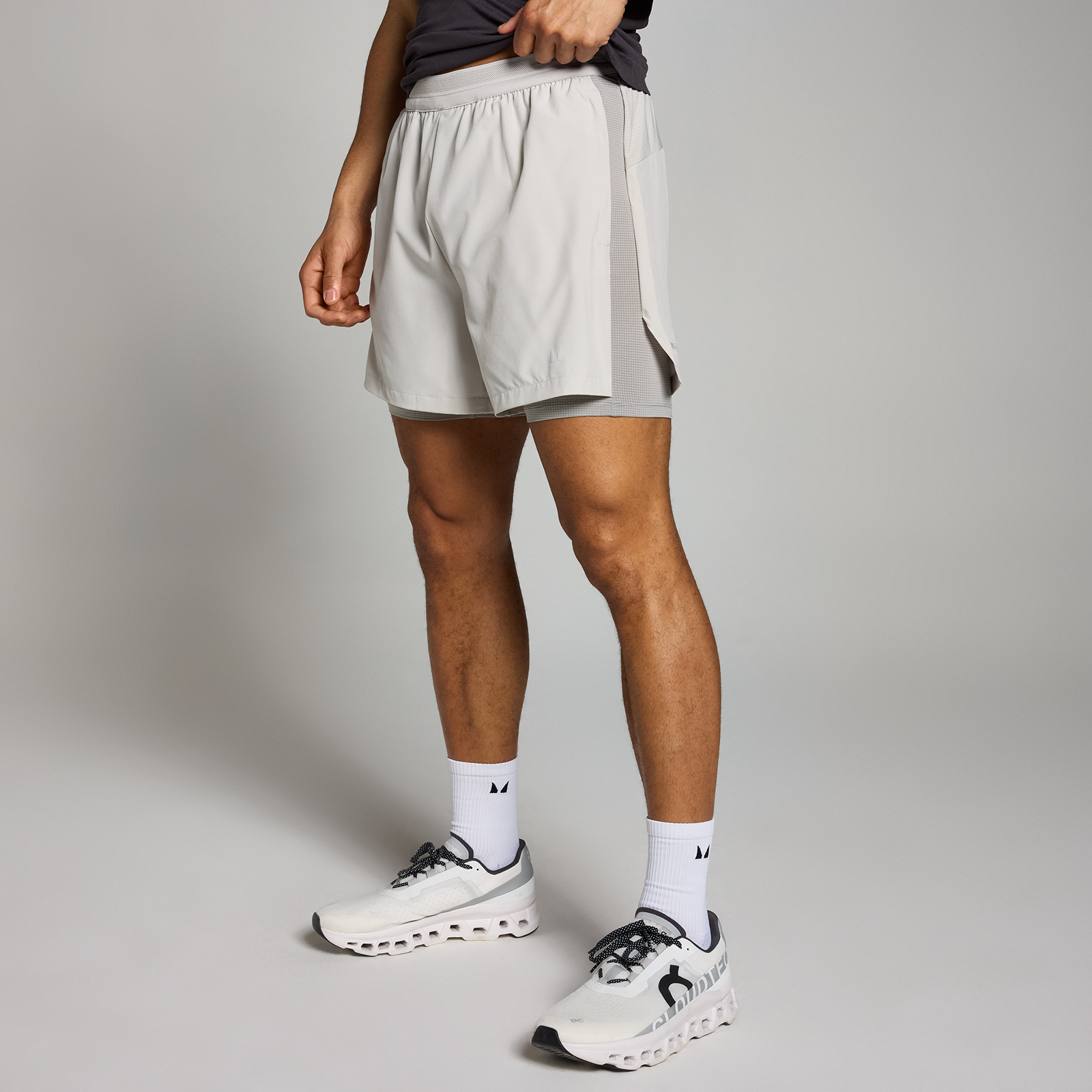 Short 2-en-1 avec entrejambe de 13 cm MP Velocity pour hommes – Gris ...