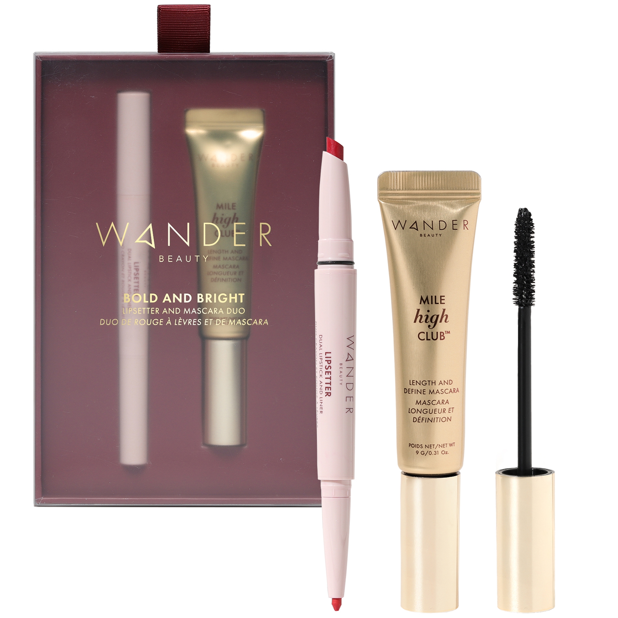 Wander Beauty Bold & Bright Lipsetter and Mascara Duo (Worth Value: $55 ...