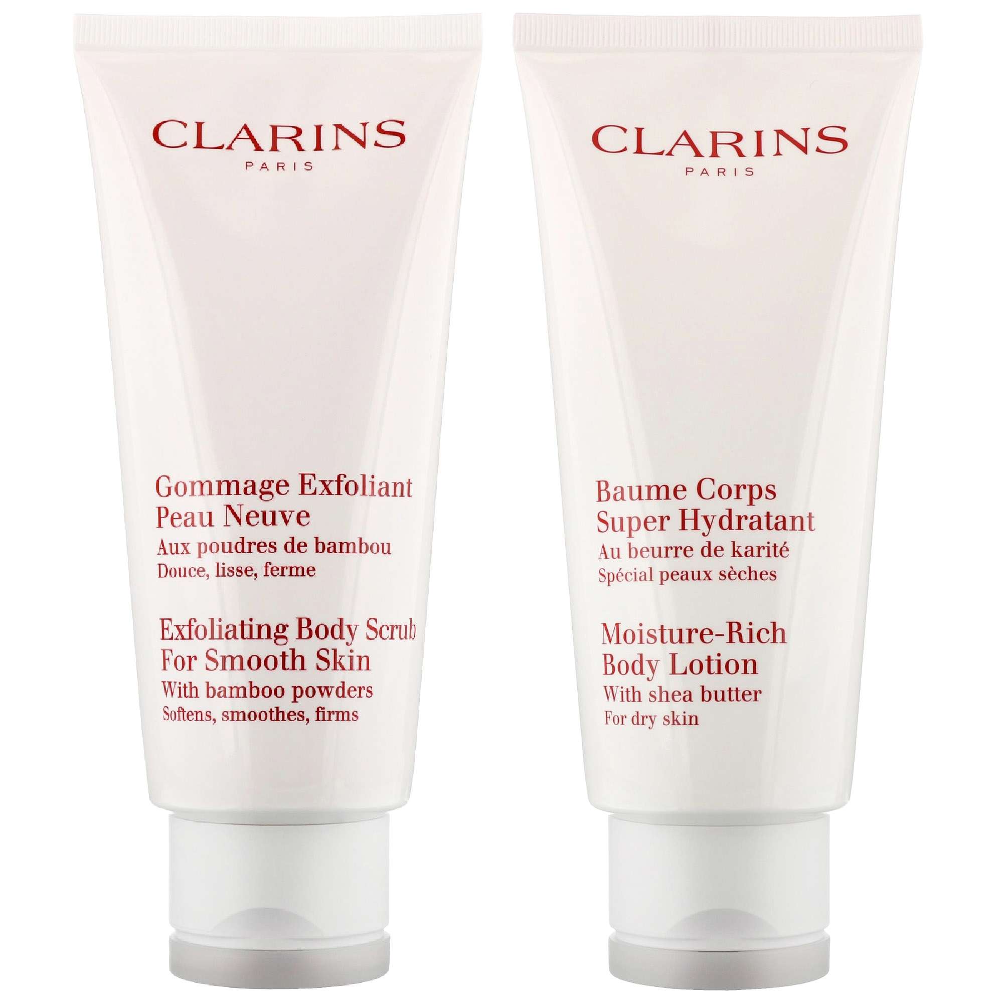 Clarins Duo: Exfoliating Body Scrub 200ml / 6.9 oz. & Moisture-Rich ...