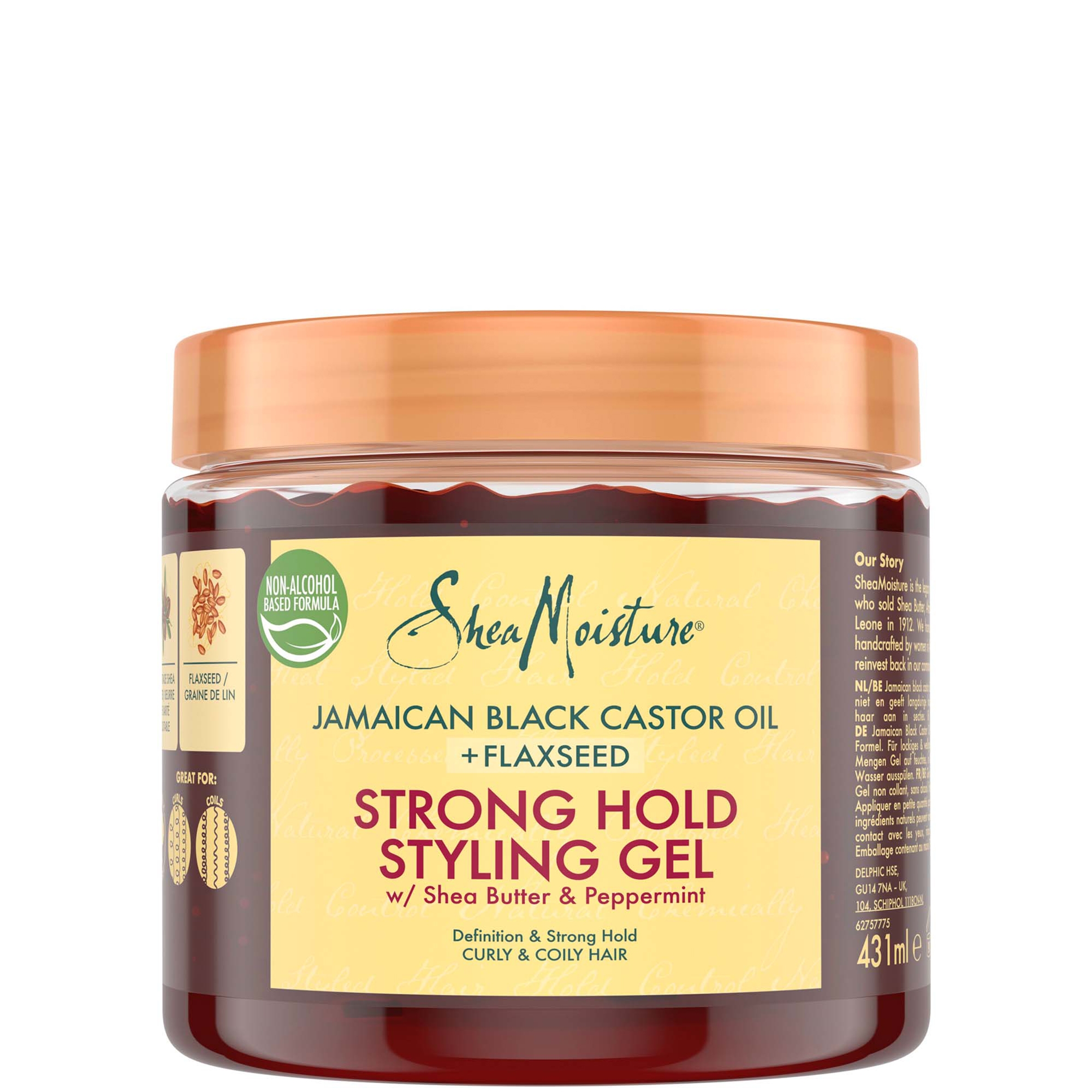 SheaMoisture Jamaican Black Castor Oil Gel Coiffant Tenue Forte (431 ml ...