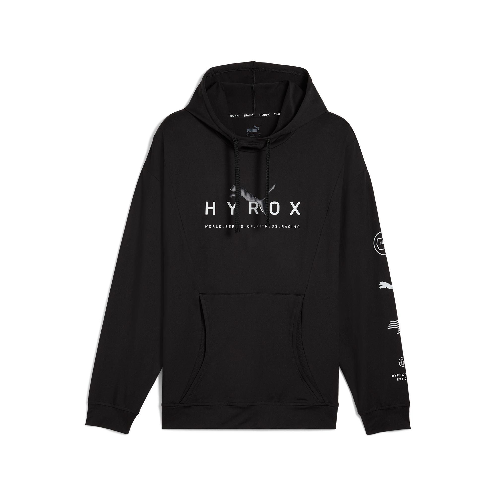 HYROX x PUMA Mens Studio Cloudspun Hoodie - Black - S | HYROX Shop Official
