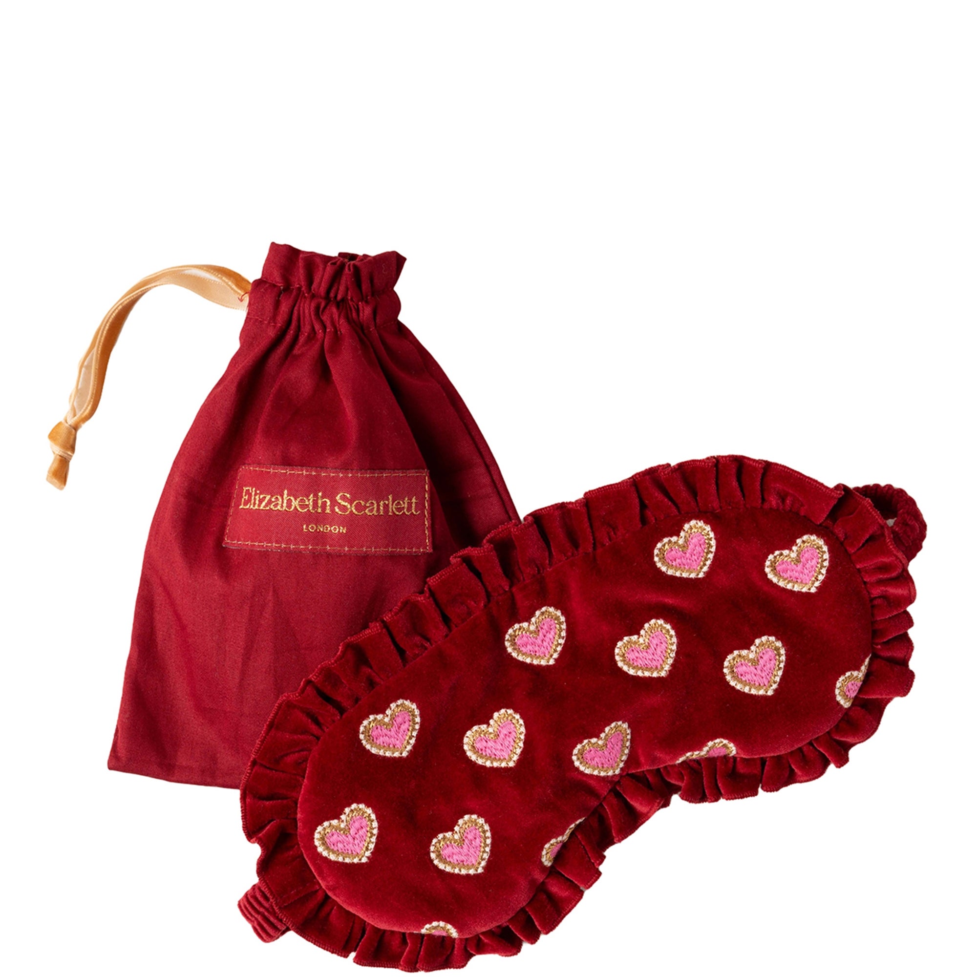 Elizabeth Scarlett Love Hearts Rouge Velvet Eye Mask | LOOKFANTASTIC