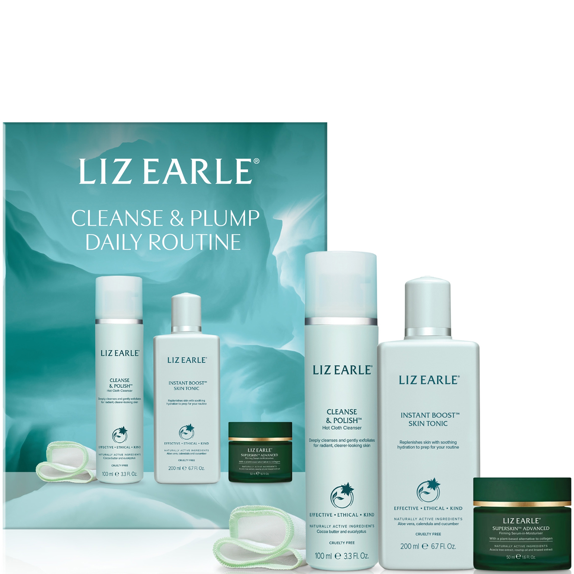 Liz Earle Exclusive Cleanse & Plump Daily Routine | LOOKFANTASTIC