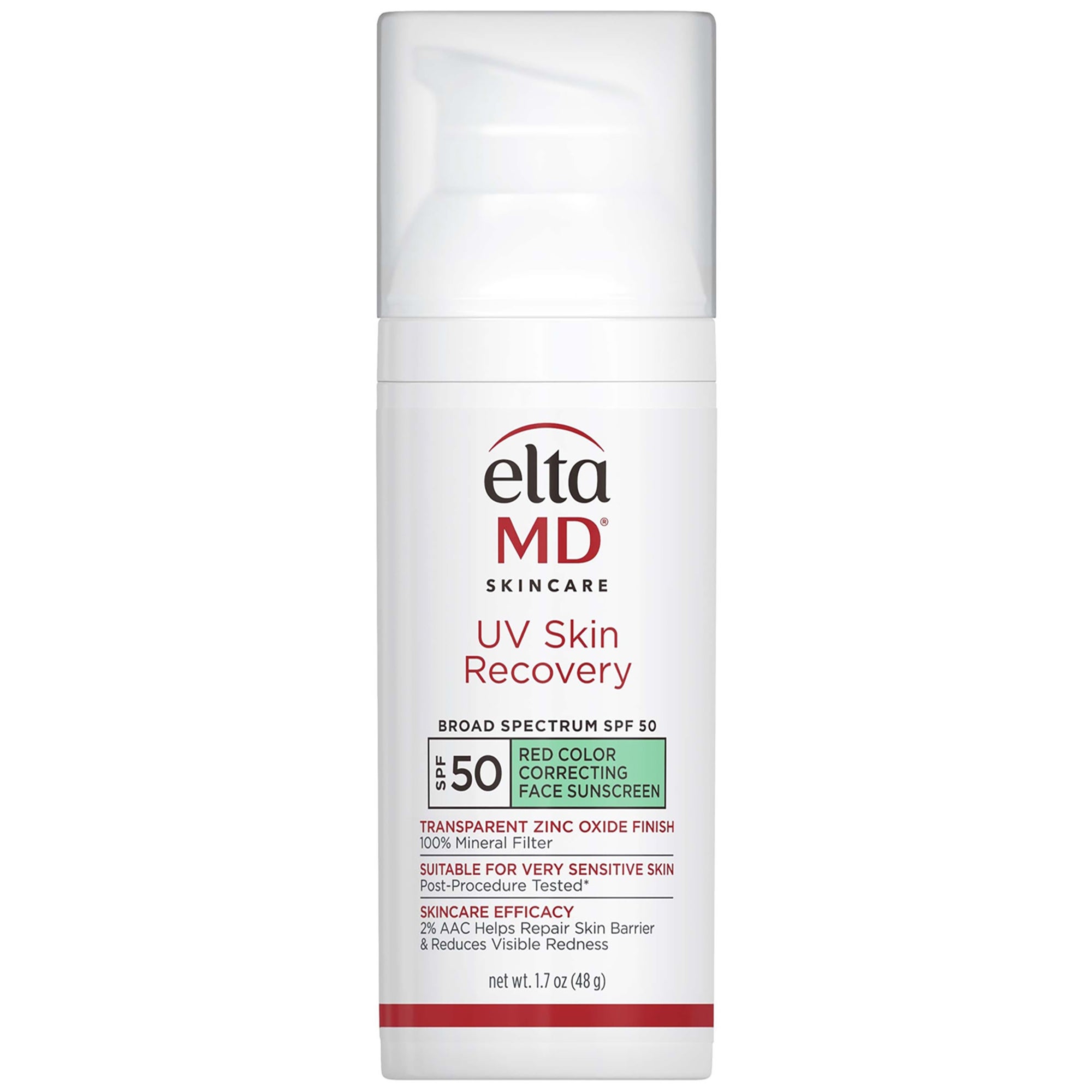 EltaMD UV Skin Recovery Red Color Correcting Green Tint Broad Spectrum ...