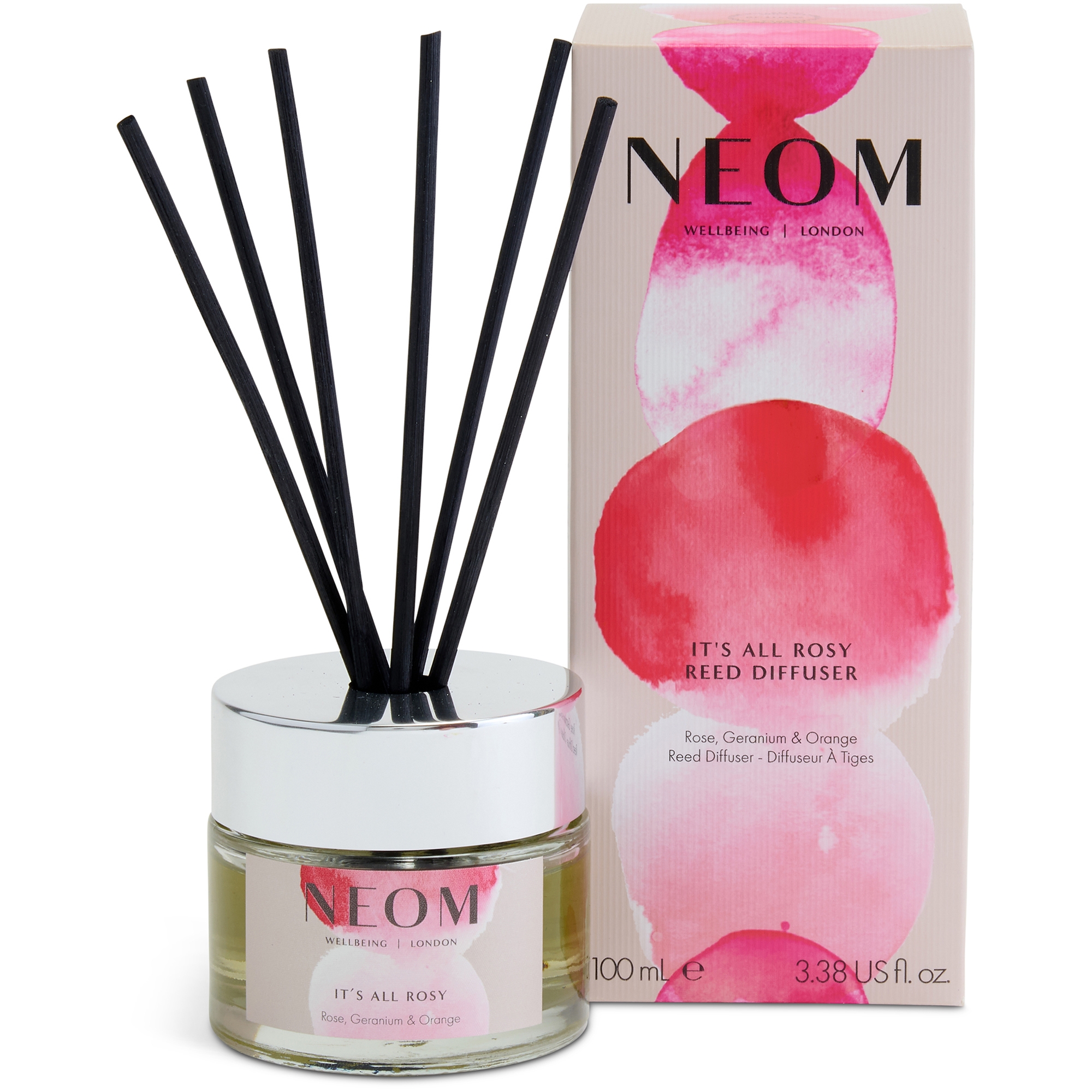 NEOM Wellbeing It’s All Rosy Reed Diffuser | LOOKFANTASTIC