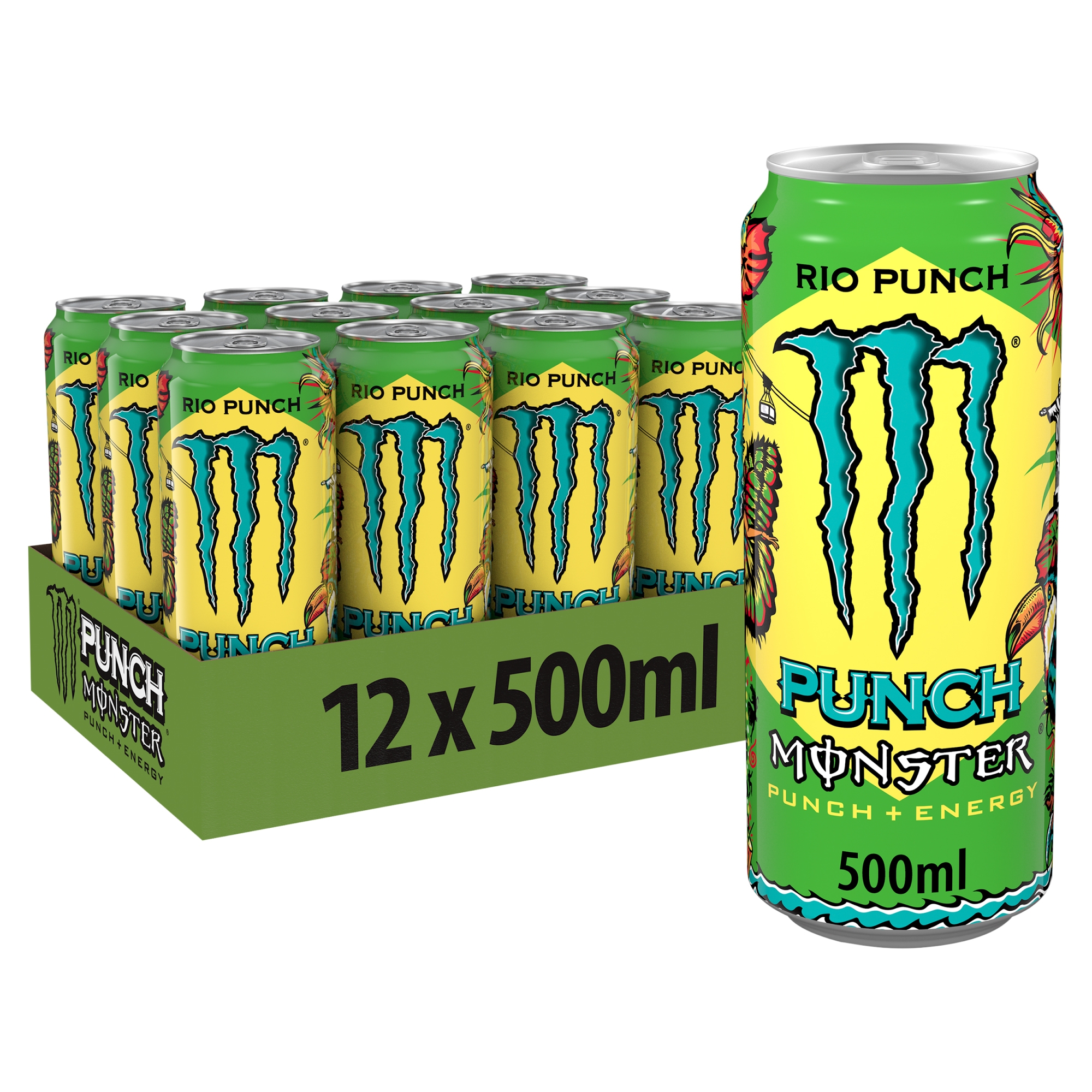 Monster Energy Drink Rio Punch 12 x 500ml | Your Coca-Cola UK