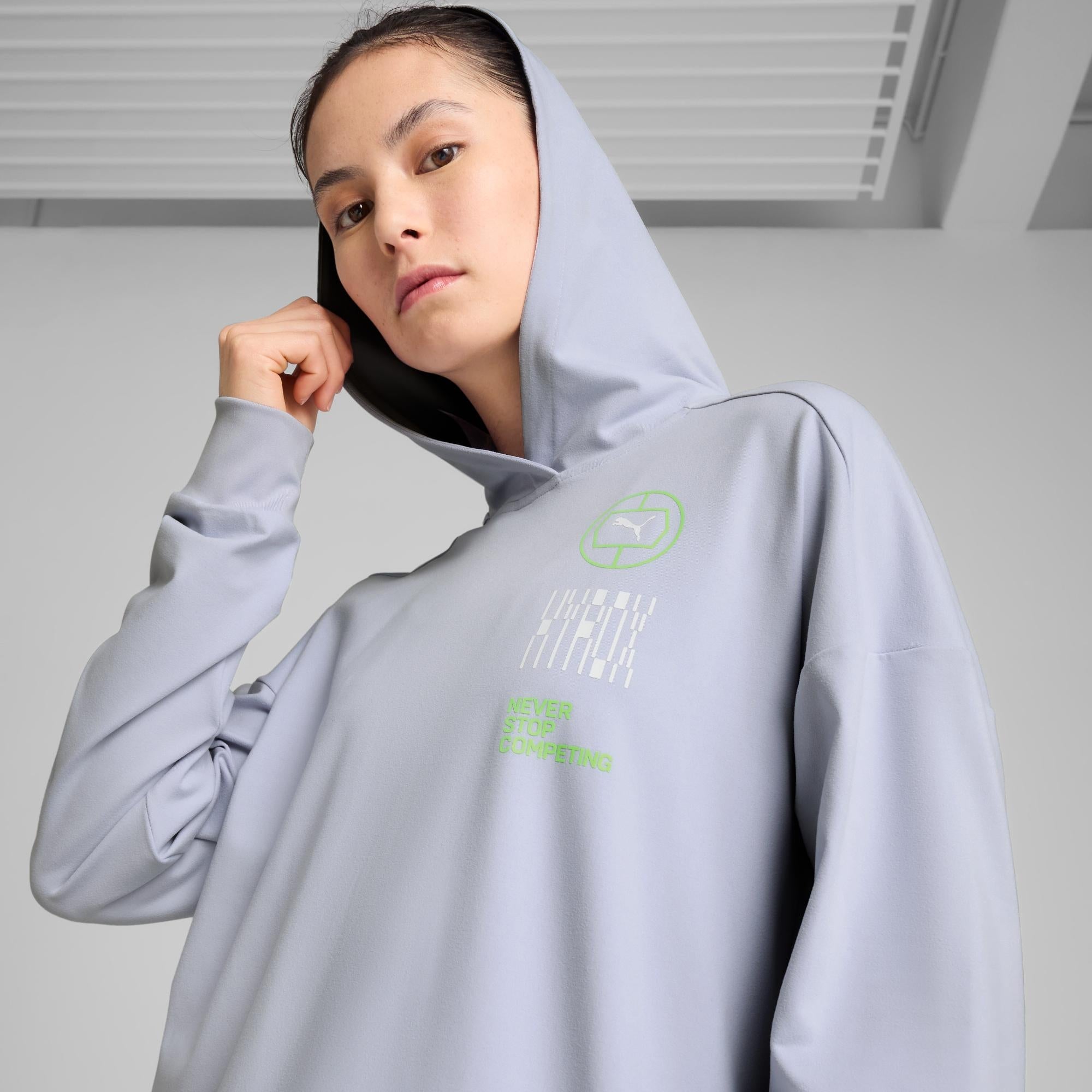Womens PUMA x HYROX Cloudspun Hoodie - Blue - S | HYROX Shop Official