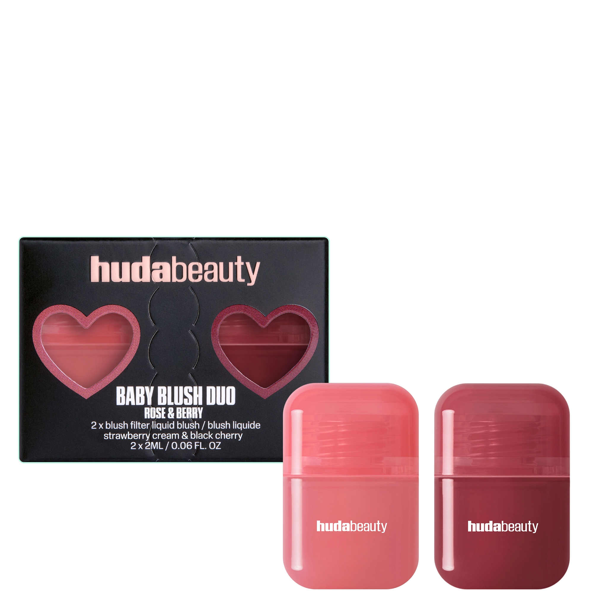 HUDA BEAUTY LIMITED EDITION Mini Blush Duo - Rose & Berry | Cult Beauty
