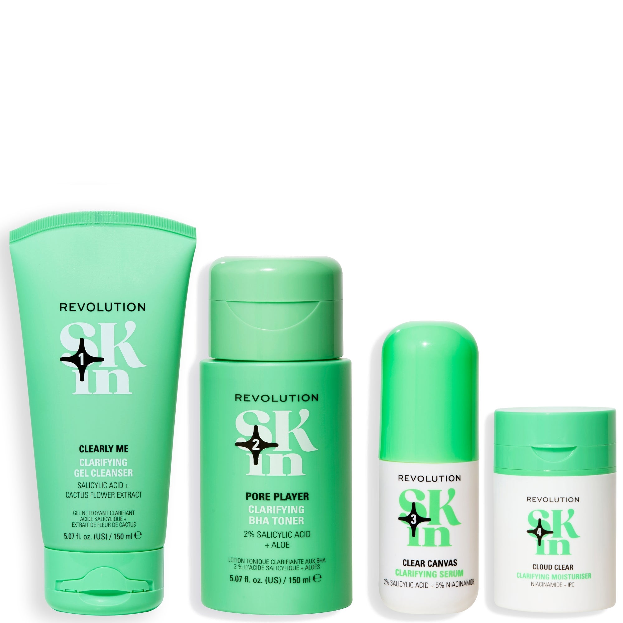 Revolution Skincare Clearly Clarify 4 Step Bundle | LOOKFANTASTIC