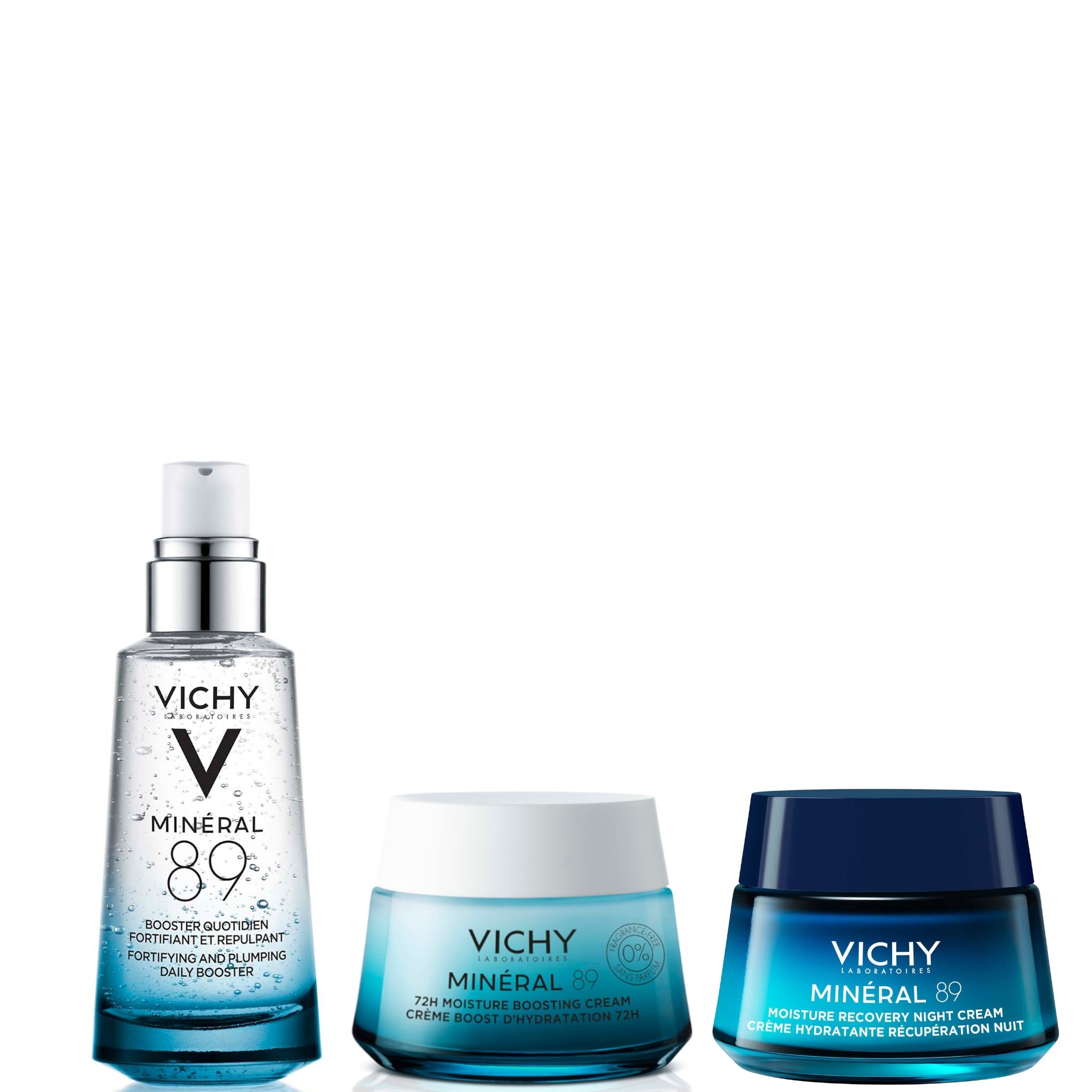 Vichy Minéral 89 3-Step Hydration Boost Day & Night Routine Bundle ...