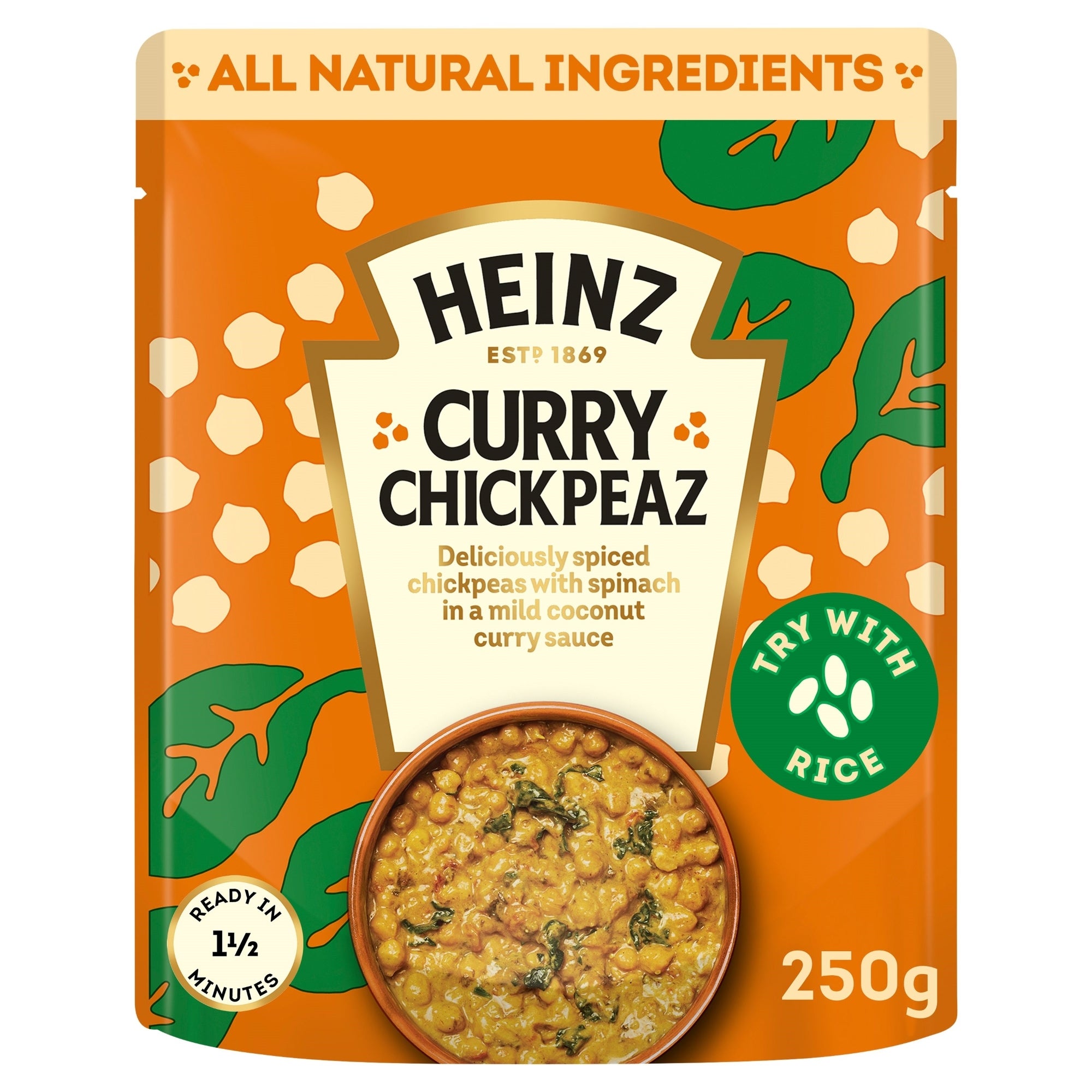 Heinz Curry Chickpeas with Coconut and Spinach 250g | Heinz To Home
