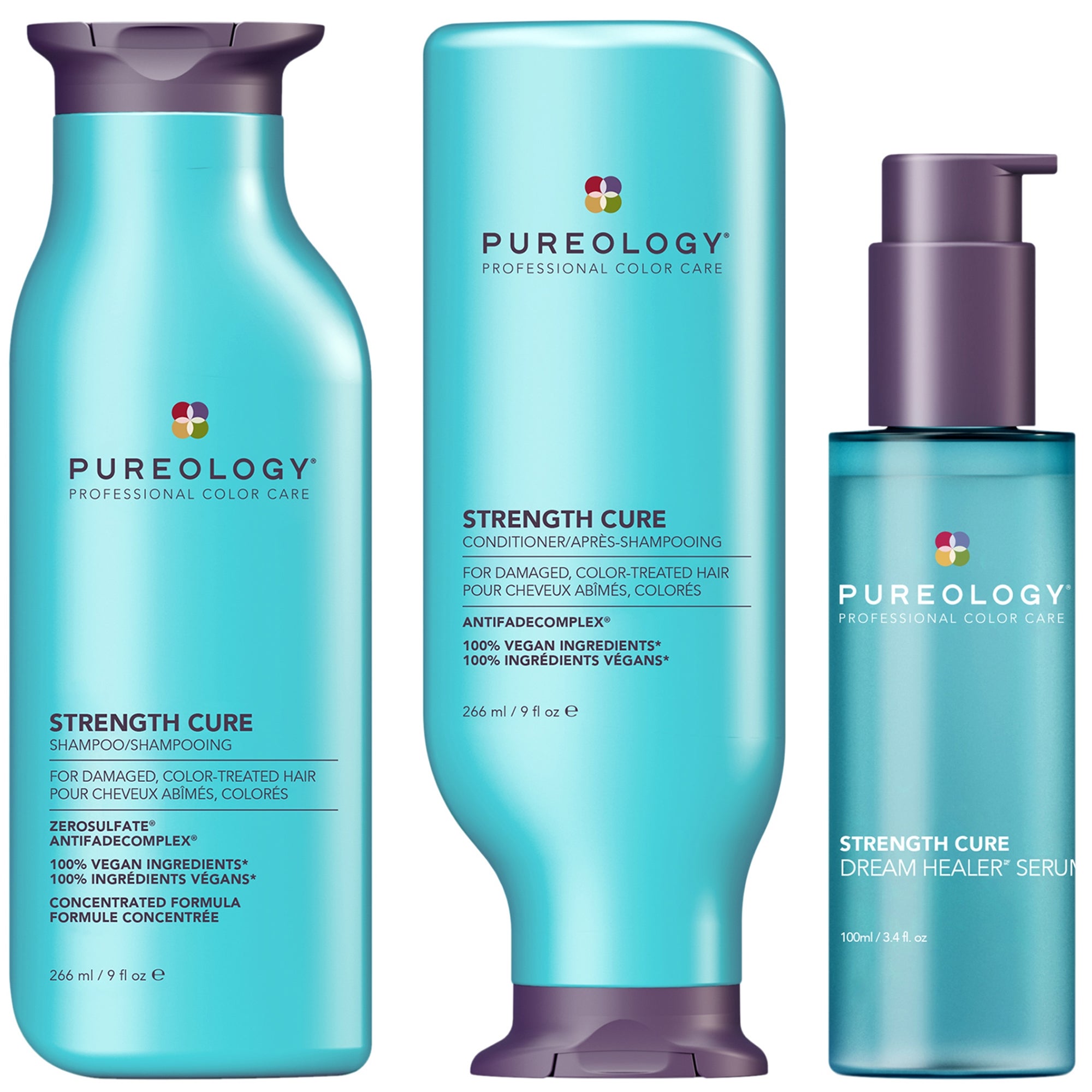 Pureology Strength Cure Shampoo & Conditioner 266ml With Strength Cure ...