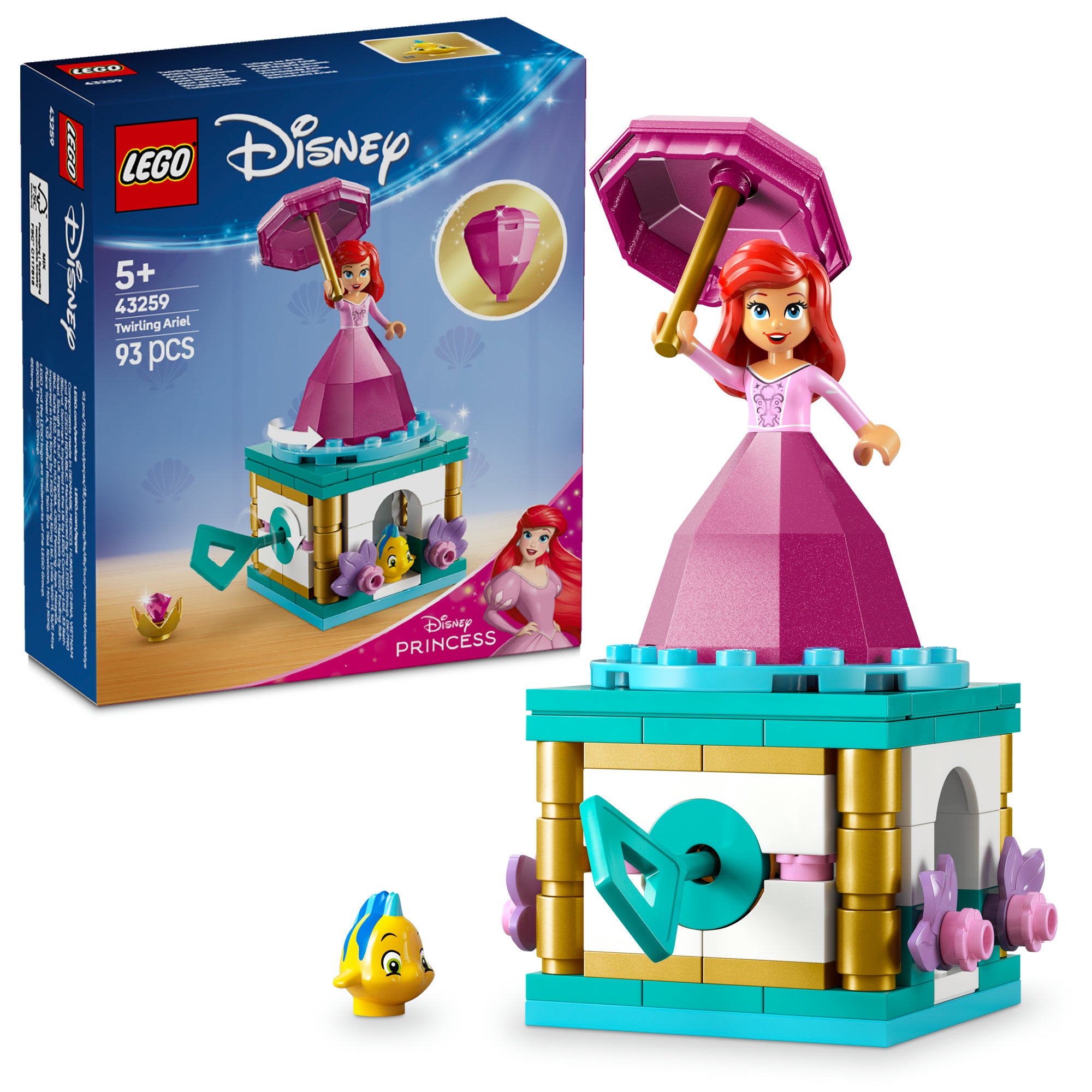 LEGO ǀ Disney Princess Twirling Ariel Building Toy Set 43259 | Zavvi UK