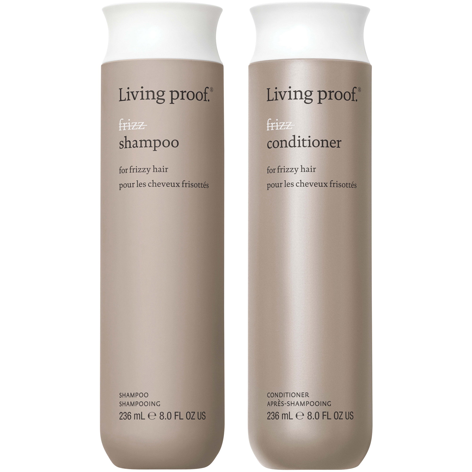 Living Proof No Frizz Shampoo and Conditioner Bundle for Frizz Control ...
