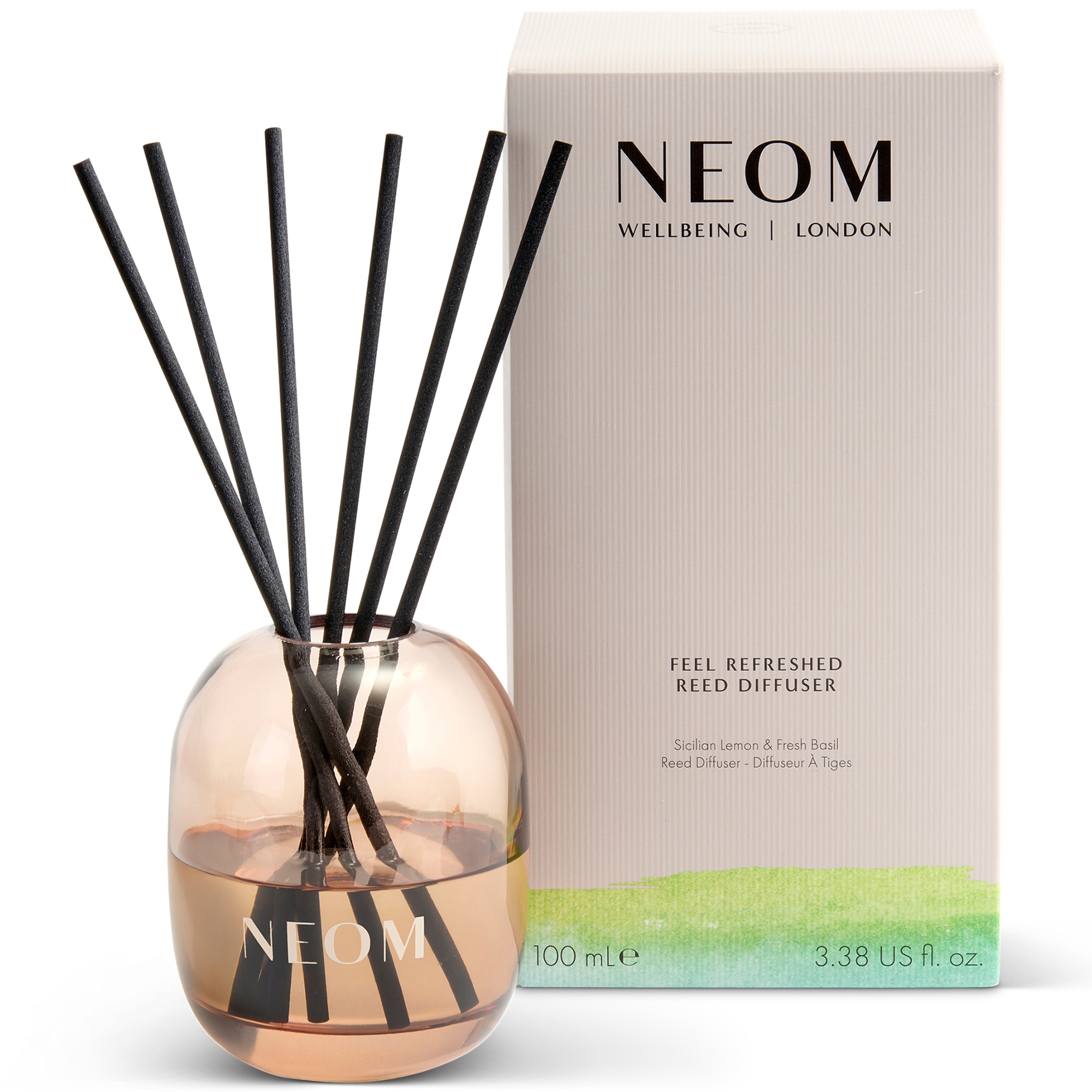 NEOM Wellbeing Feel Refreshed Reed Diffuser 100ml | LOOKFANTASTIC