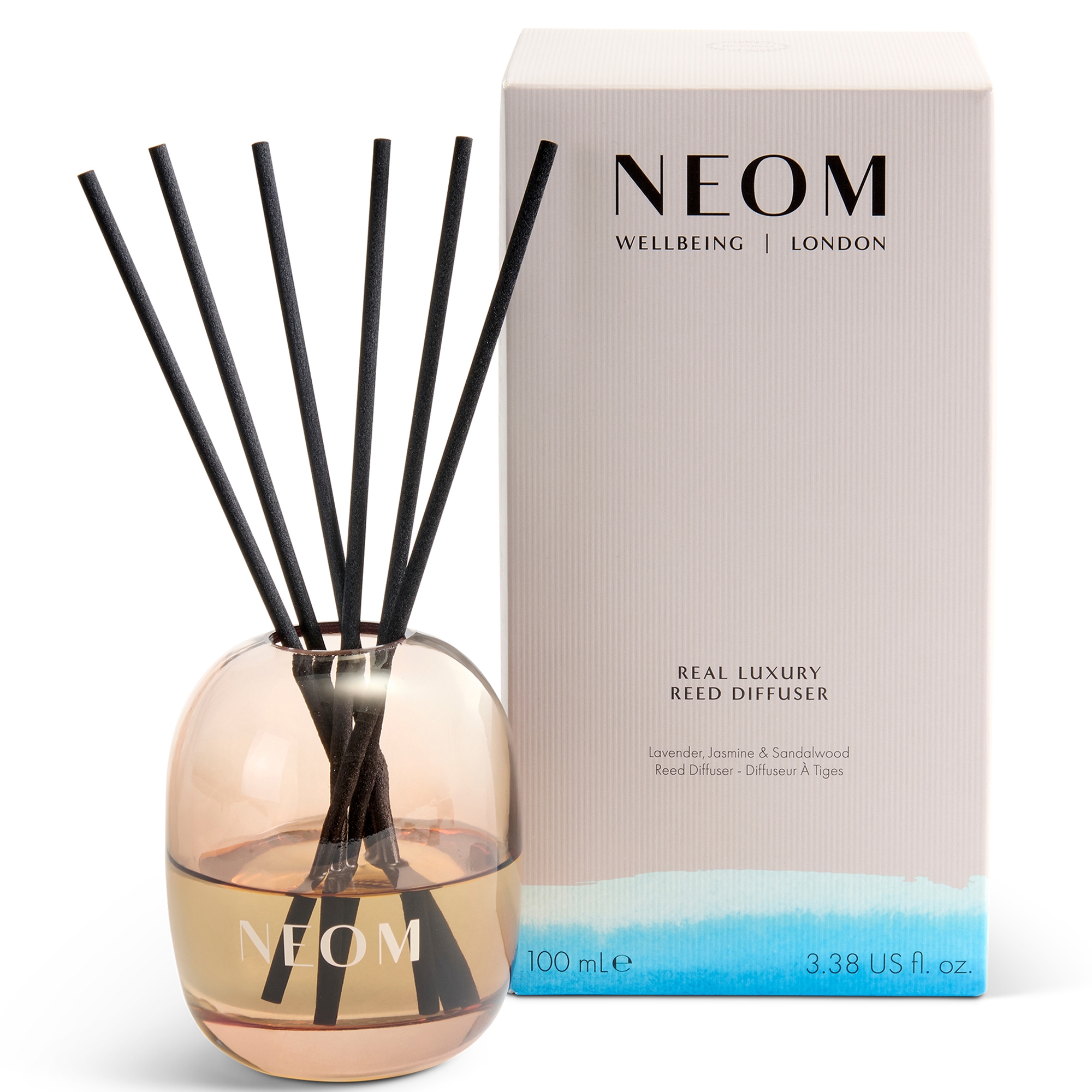 NEOM Wellbeing Real Luxury Reed Diffuser 100ml | LOOKFANTASTIC