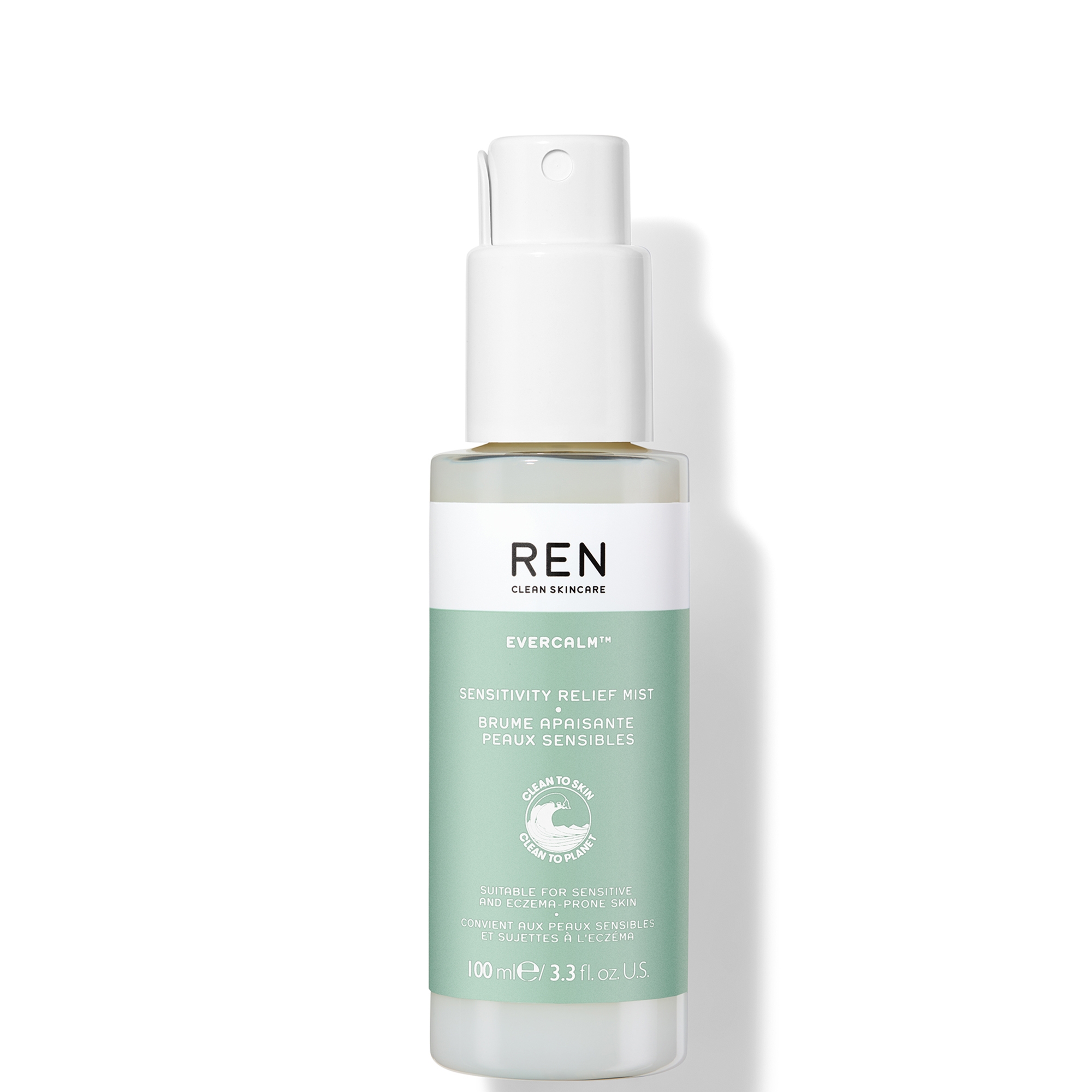 REN Clean Skincare Evercalm Sensitivity Relief Mist 100ml | LOOKFANTASTIC