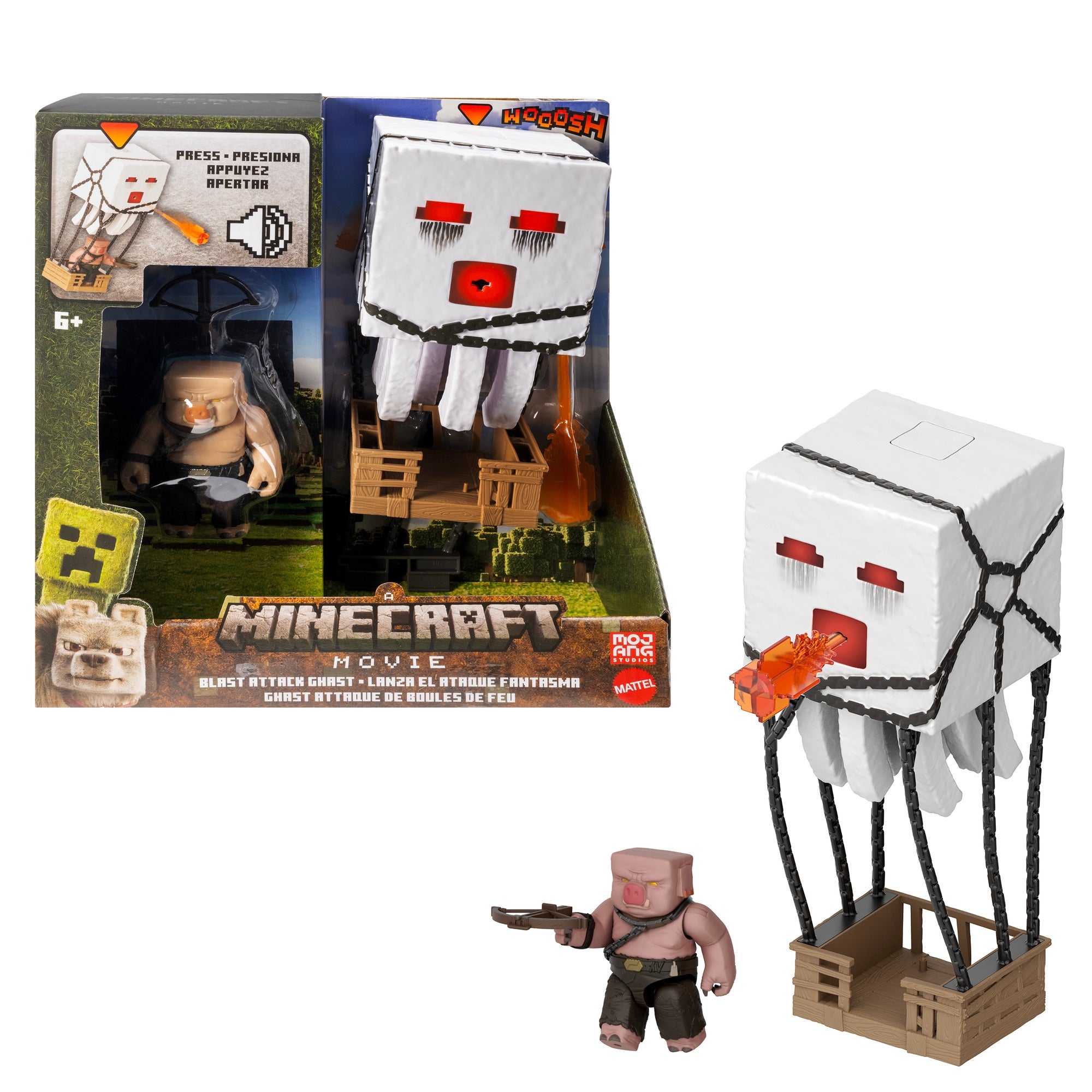 Minecraft Movie Blast Attack Ghast Feature Figure | Zavvi UK