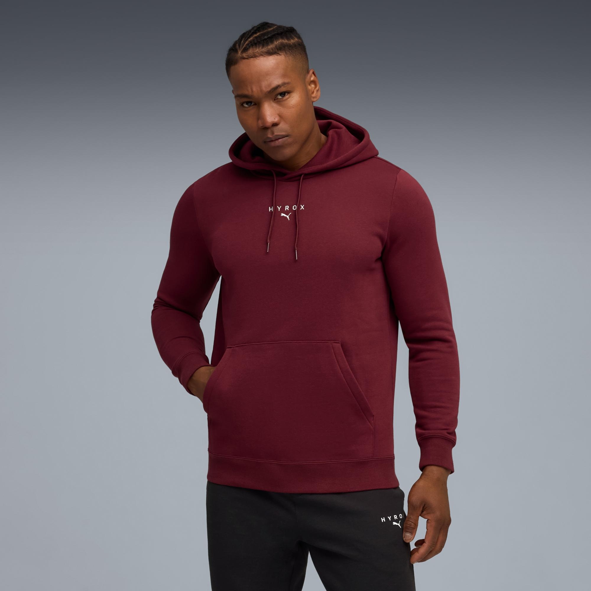 Mens PUMA x HYROX HEAVYWEIGHT HOODIE - Red - S