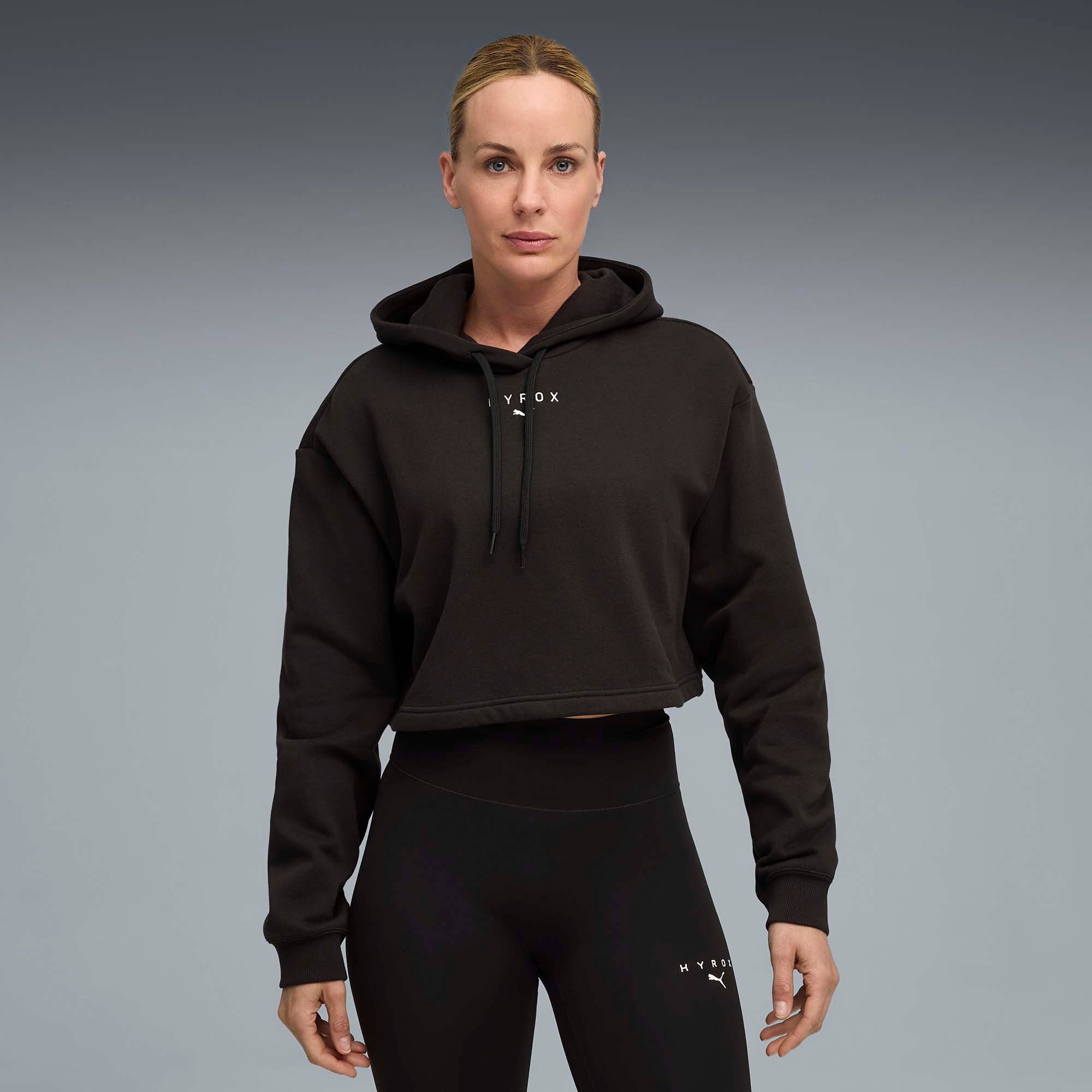 Womens PUMA x HYROX HEAVYWEIGHT HOODIE - Black - L | HYROX Shop Official