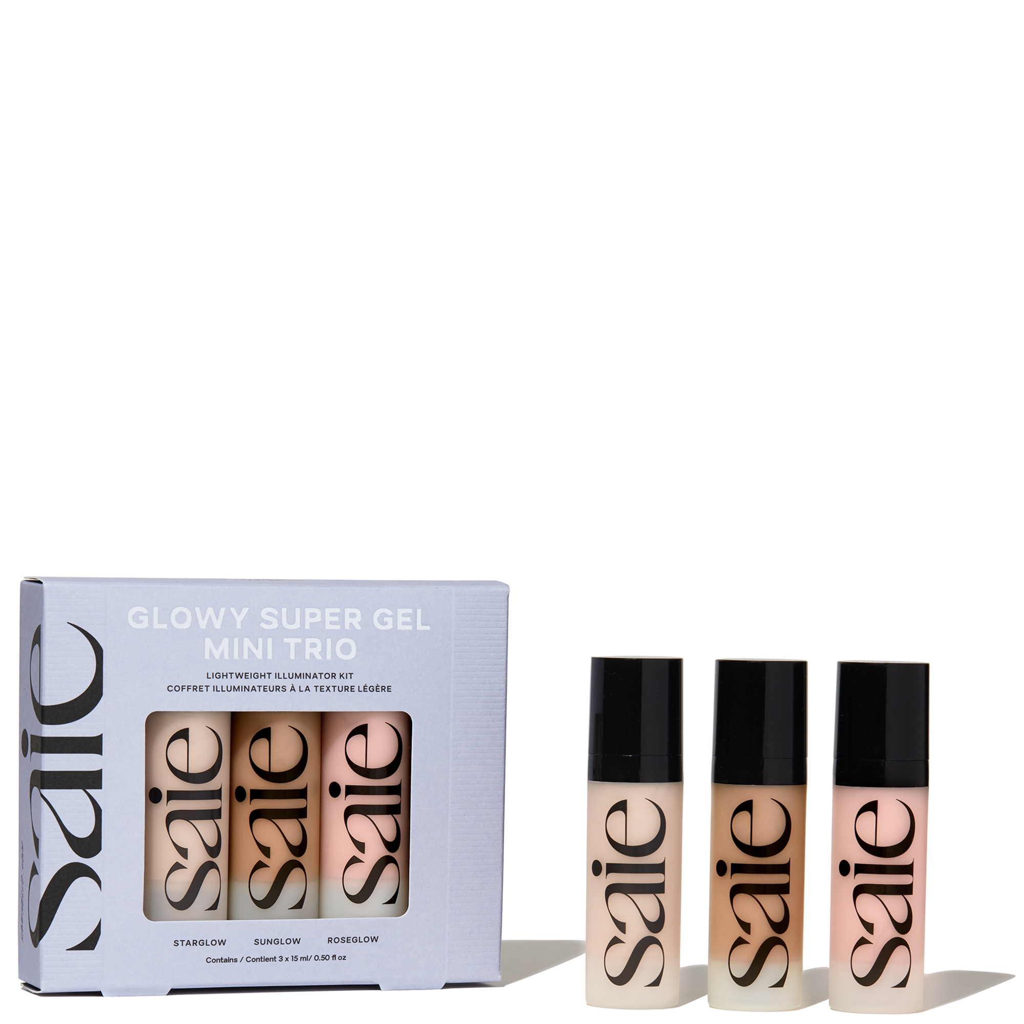 Saie Mini Glowy Super Gel Trio (Worth £48.00) | Cult Beauty