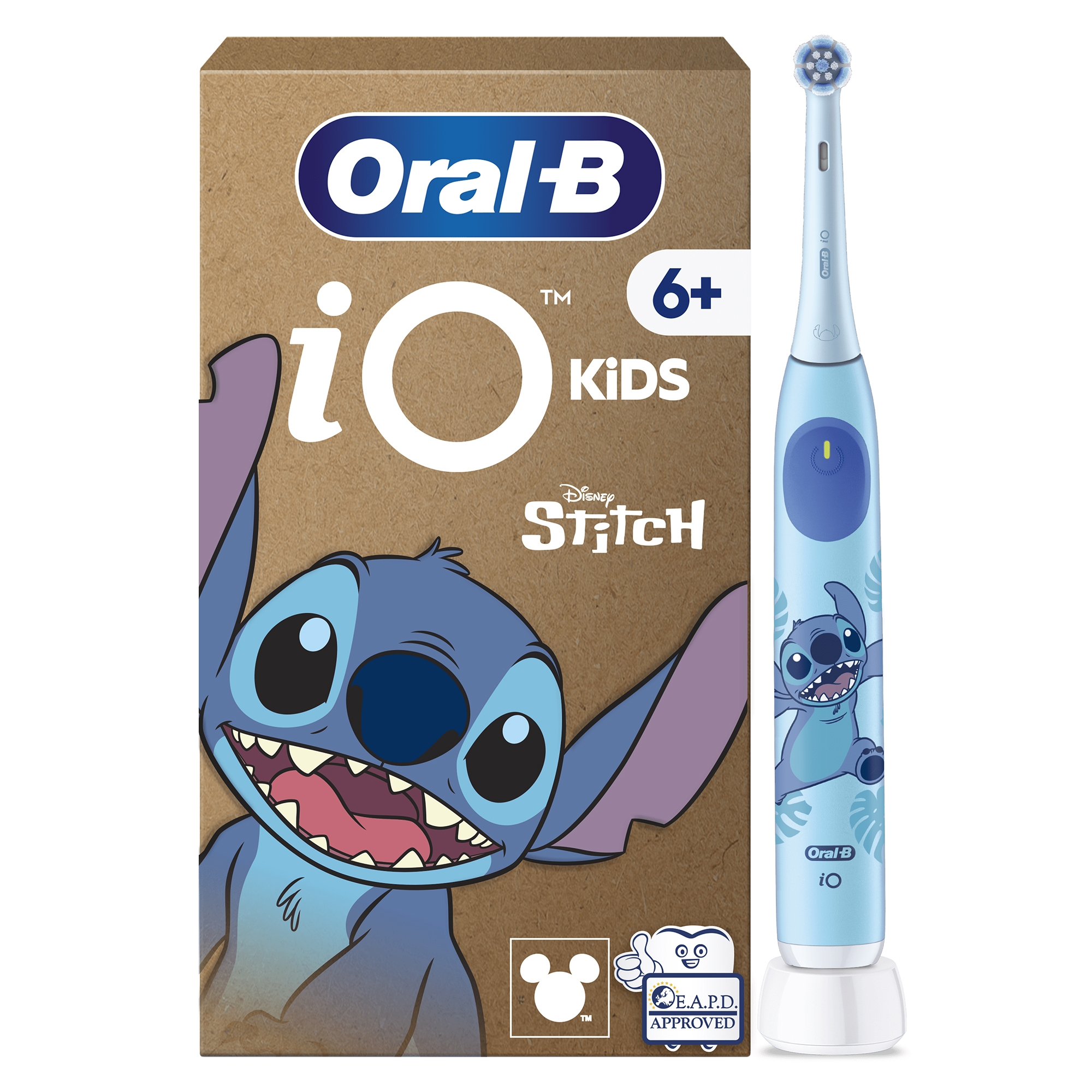 Oral-B iO Kids Disney Stitch Electric Toothbrush, 1 Toothbrush Head, 1 ...