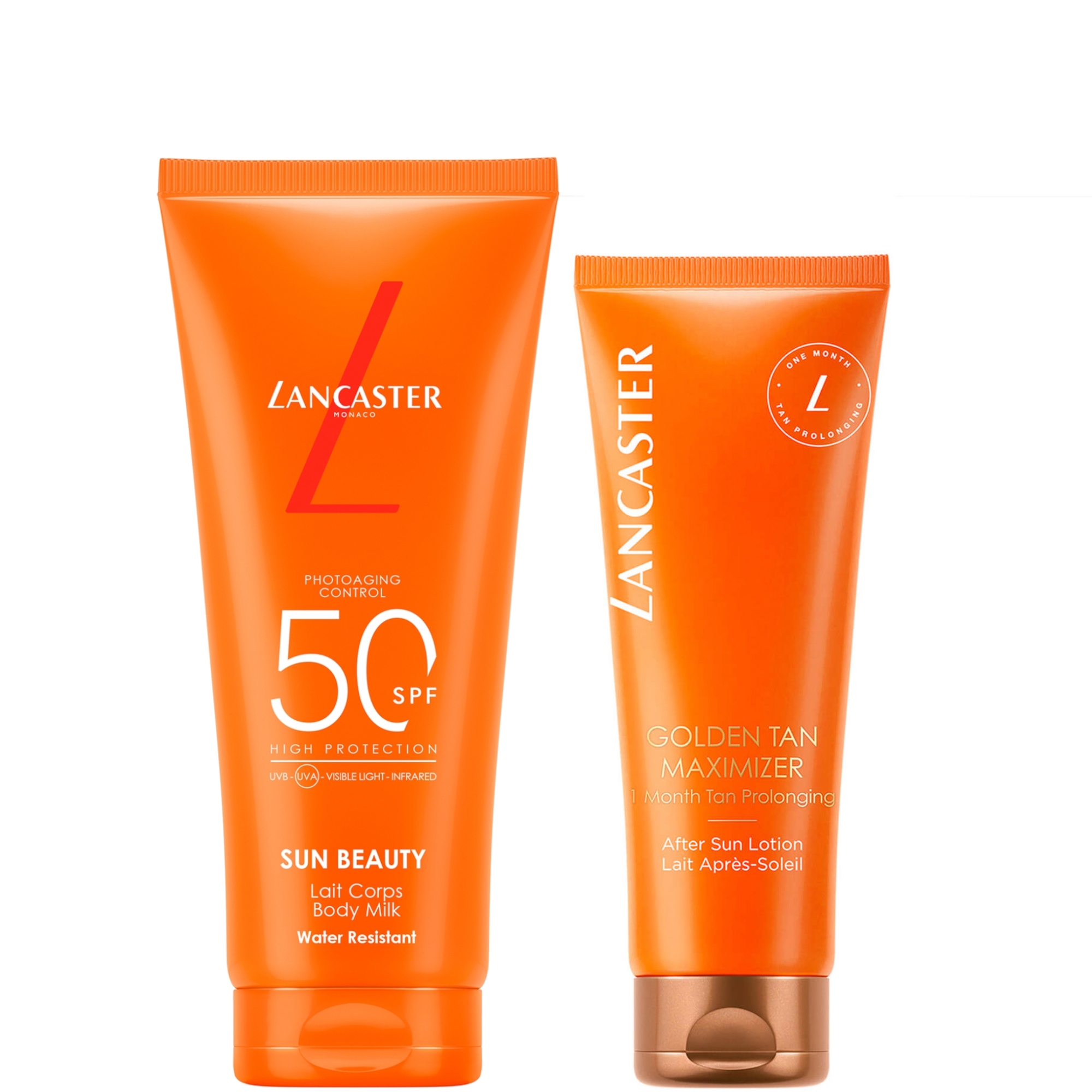 Lancaster Tan Maximiser & Beauty Body Milk SPF50 Duo Bundle | LOOKFANTASTIC