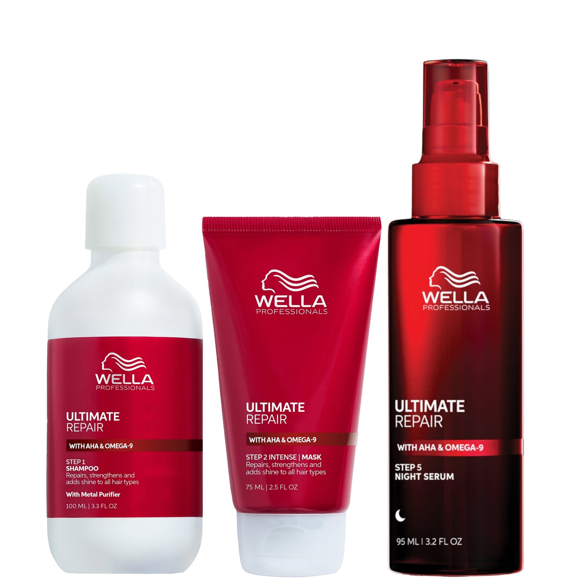 Wella Professionals Ultimate Repair Full Size Night Serum 95ml, Shampoo ...